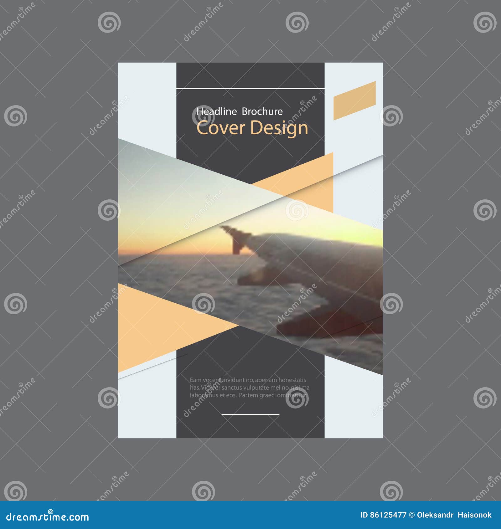 Vector Brochure Flyer Leaflet Template. Blank Layout with Business ...