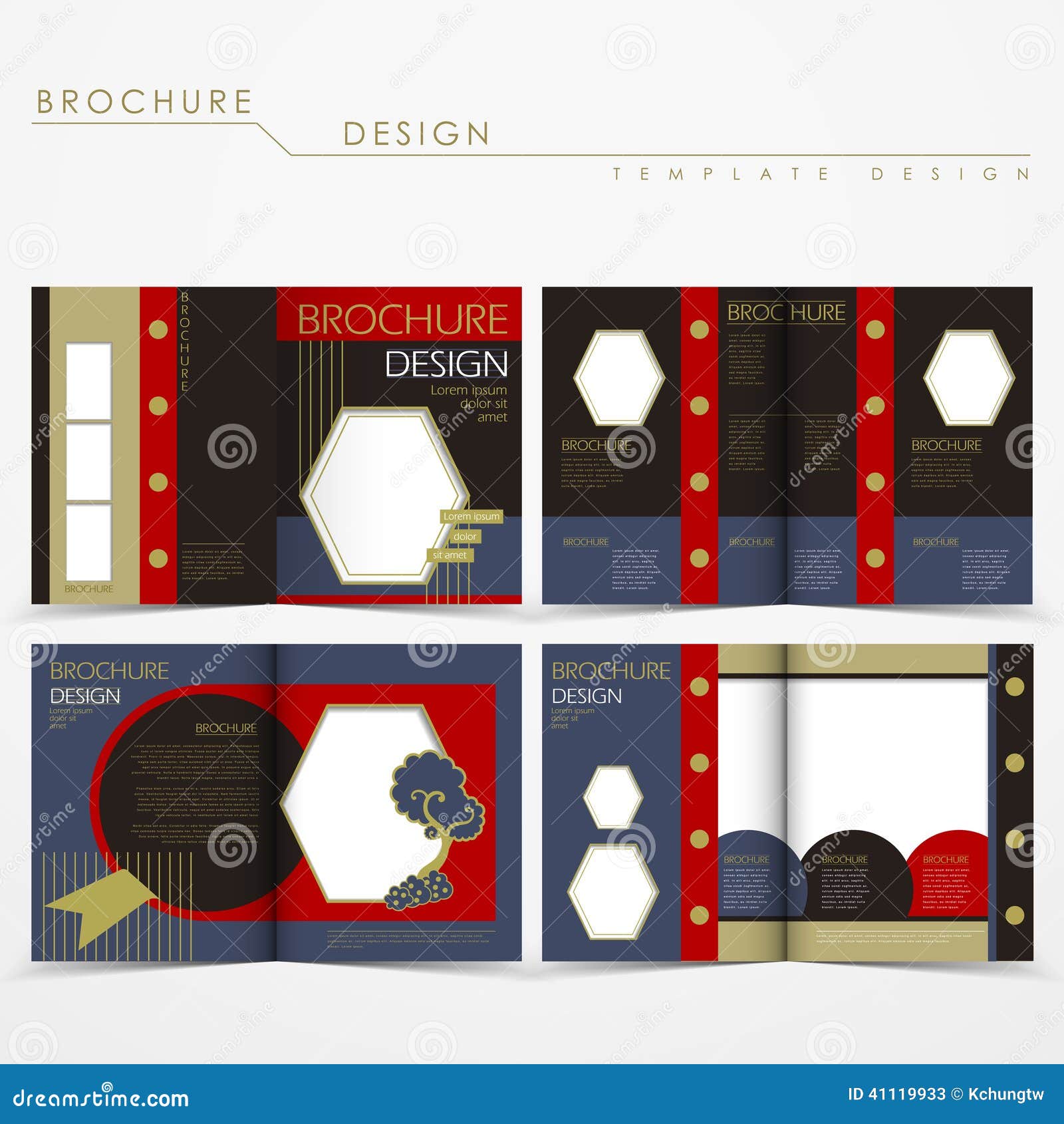 Vector Brochure Layout Design with Special Fancy Style Stock Vector ...