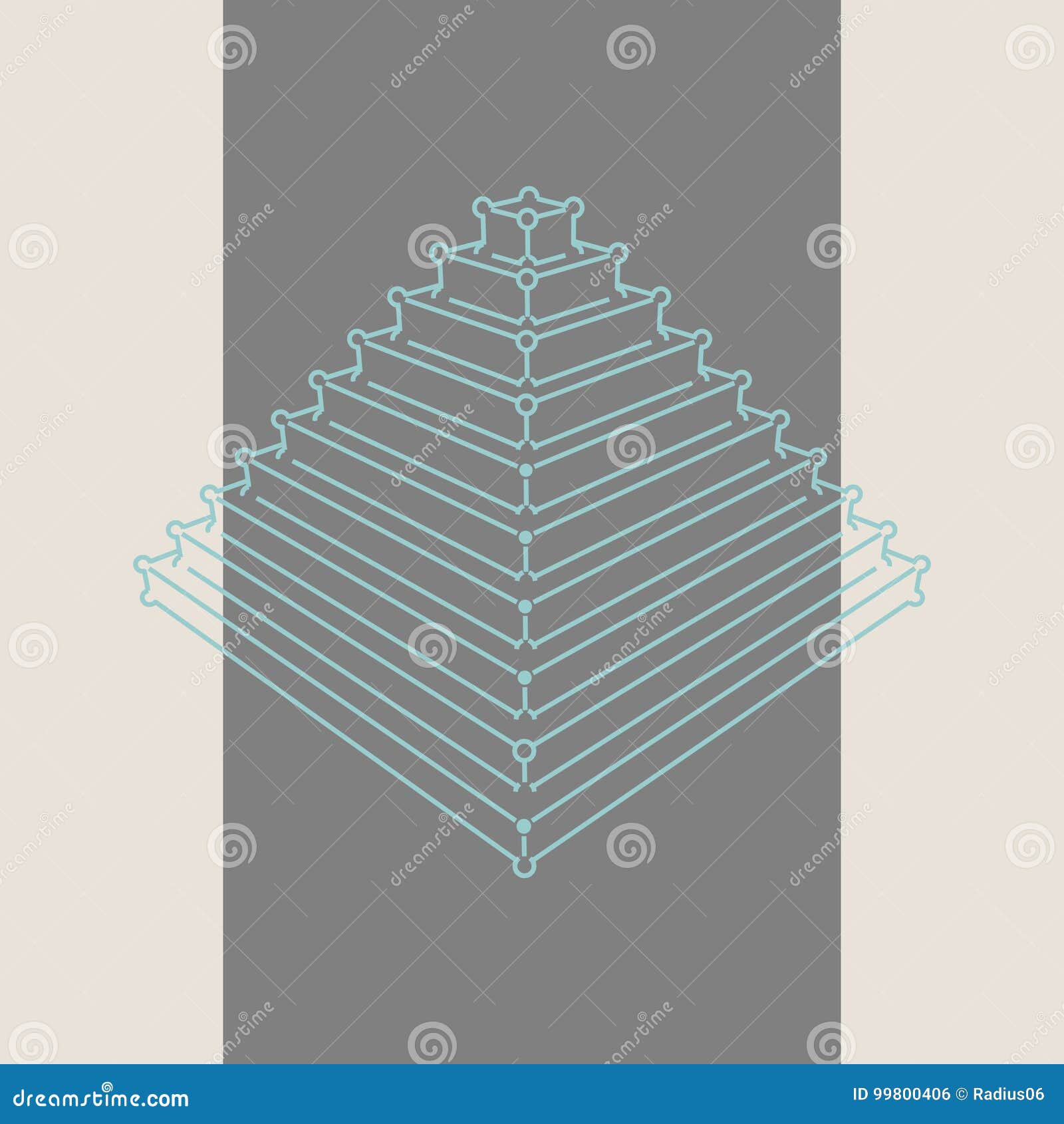 Isometry Volumetric Pyramid Stock Vector - Illustration of ...