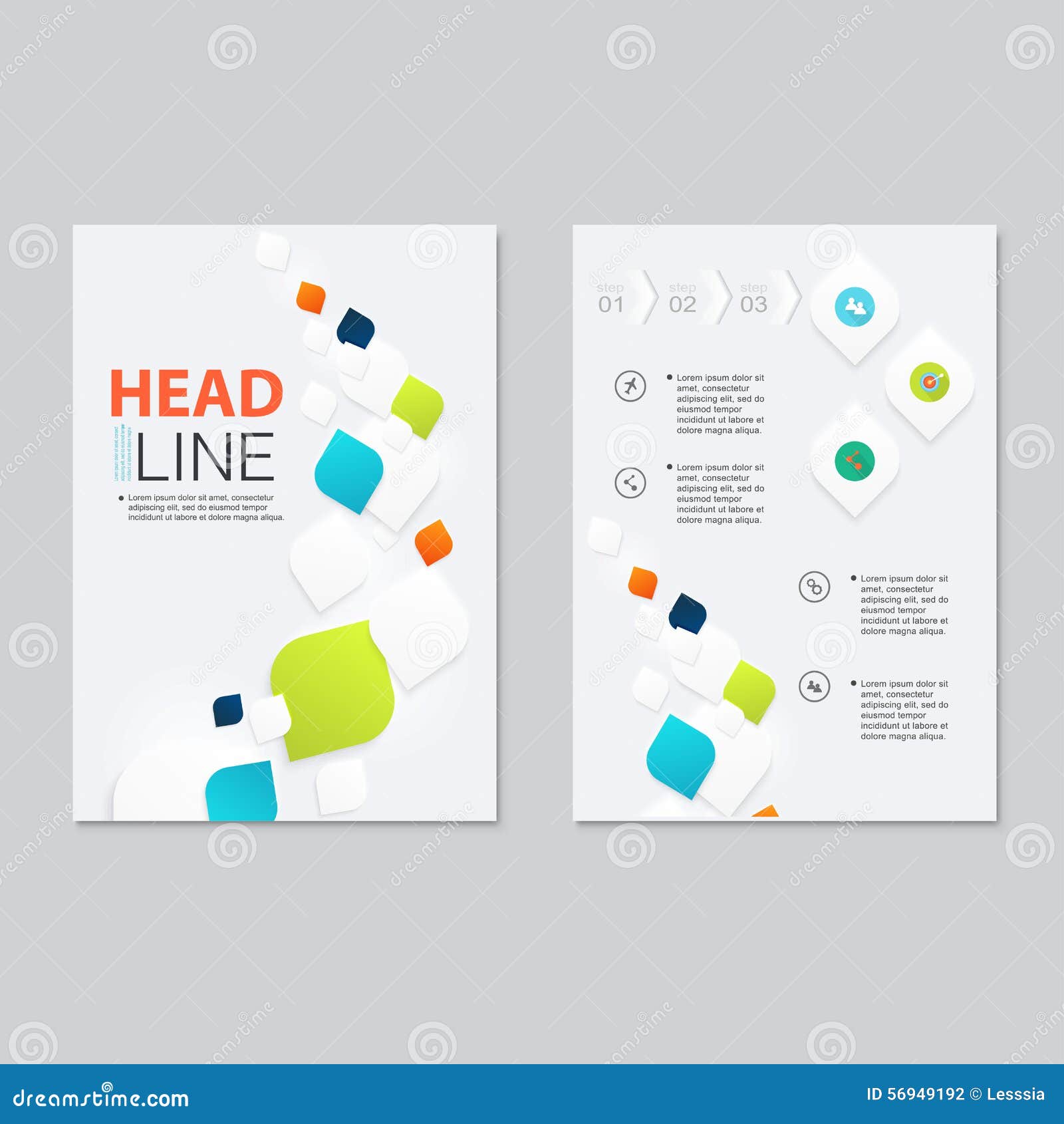 Vector Brochure Template Design. Stock Vector - Illustration of ...
