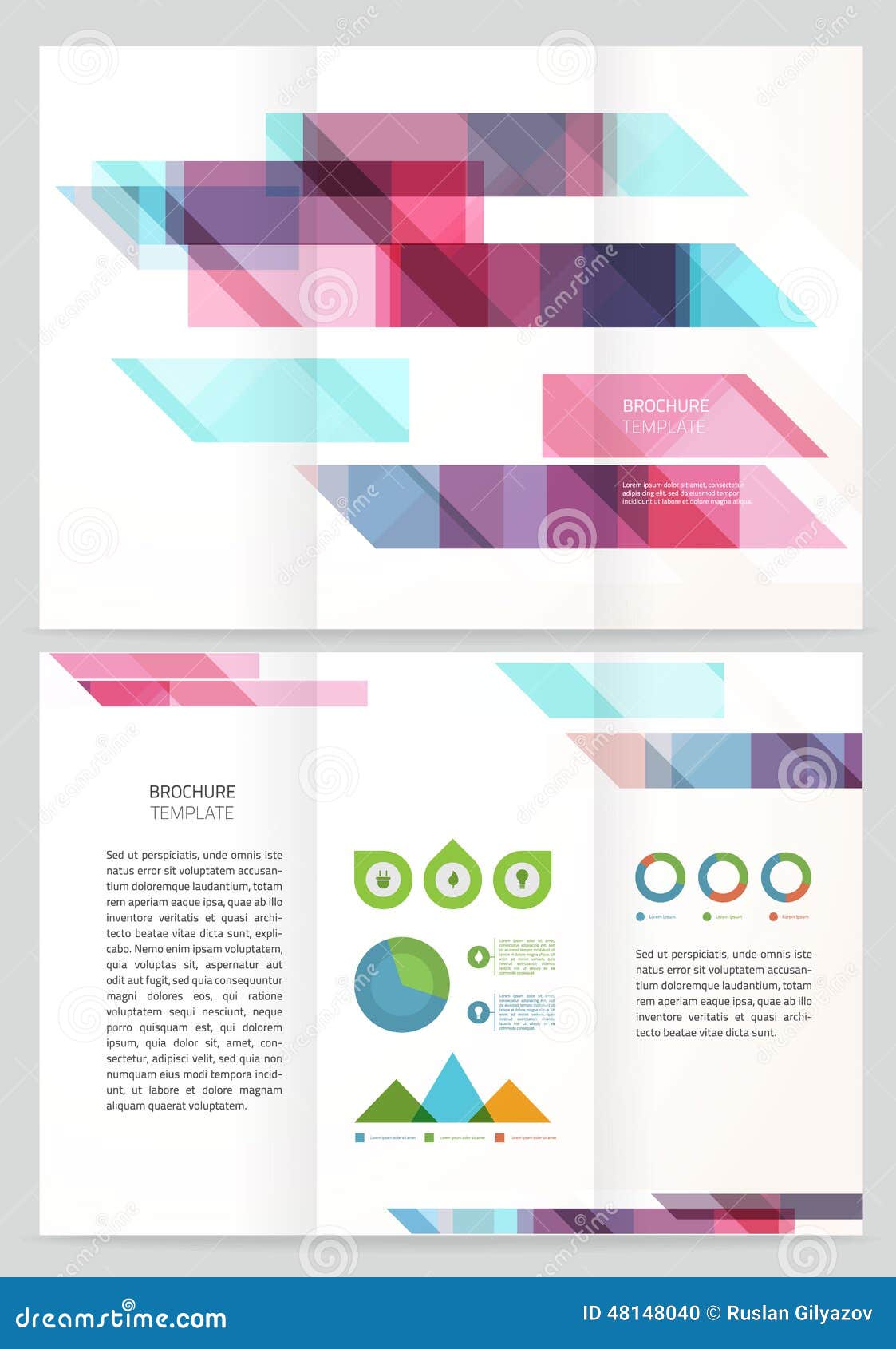 Vector Brochure Template Design Stock Vector - Illustration of page ...