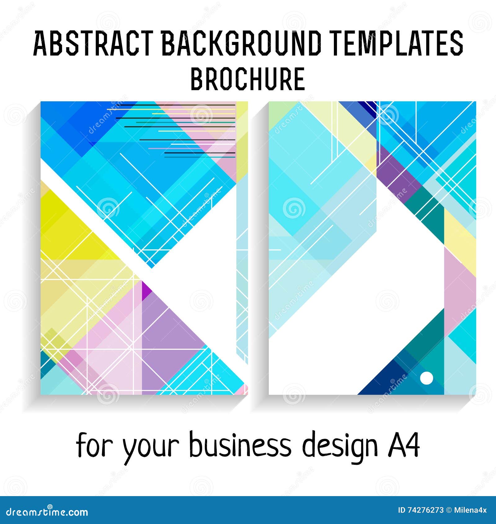 Vector Brochure Template Design with Flat Elements. A4 Poster Stock ...