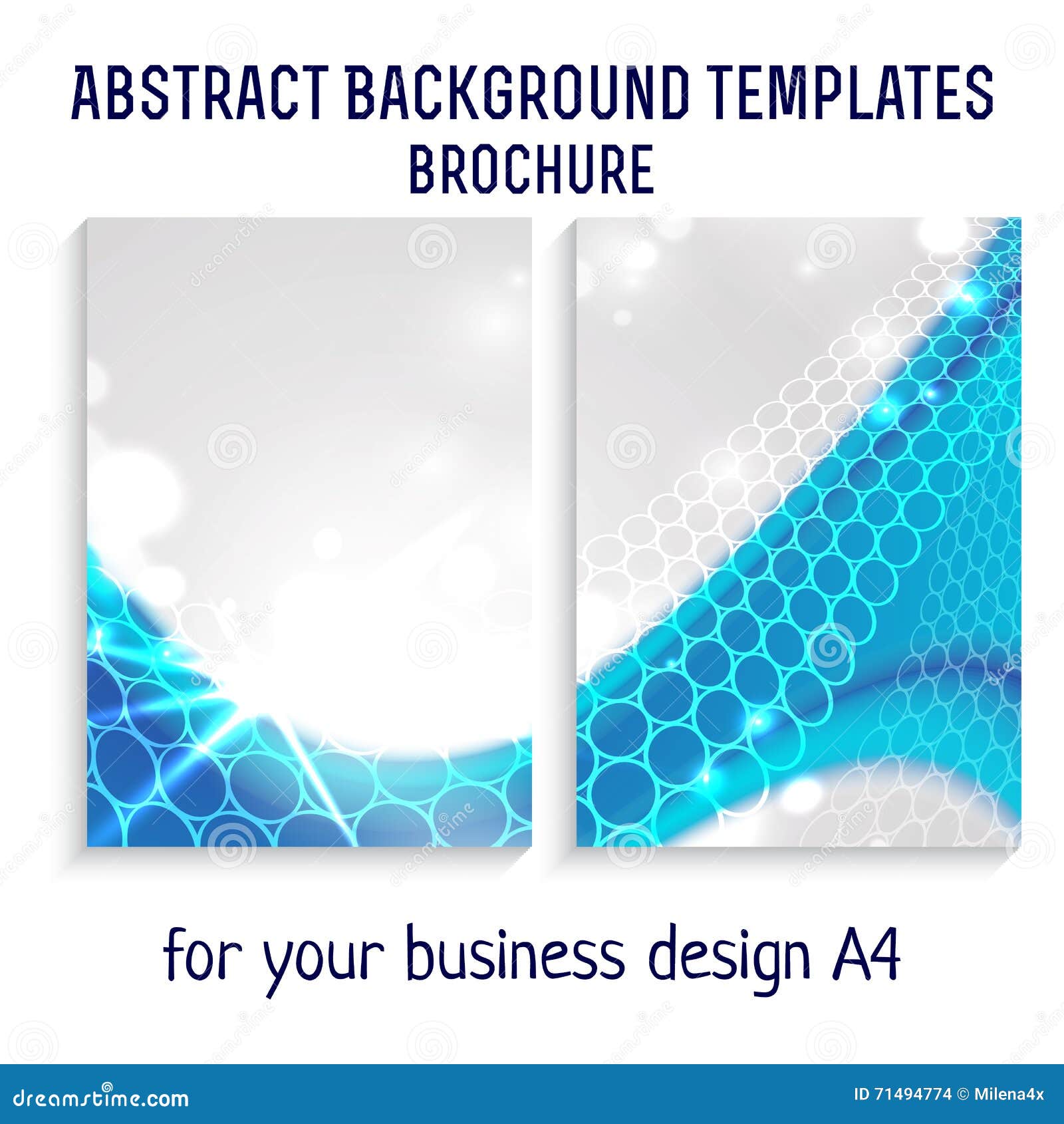 Vector Brochure Template Design with Line Elements. A4 Poster Stock ...