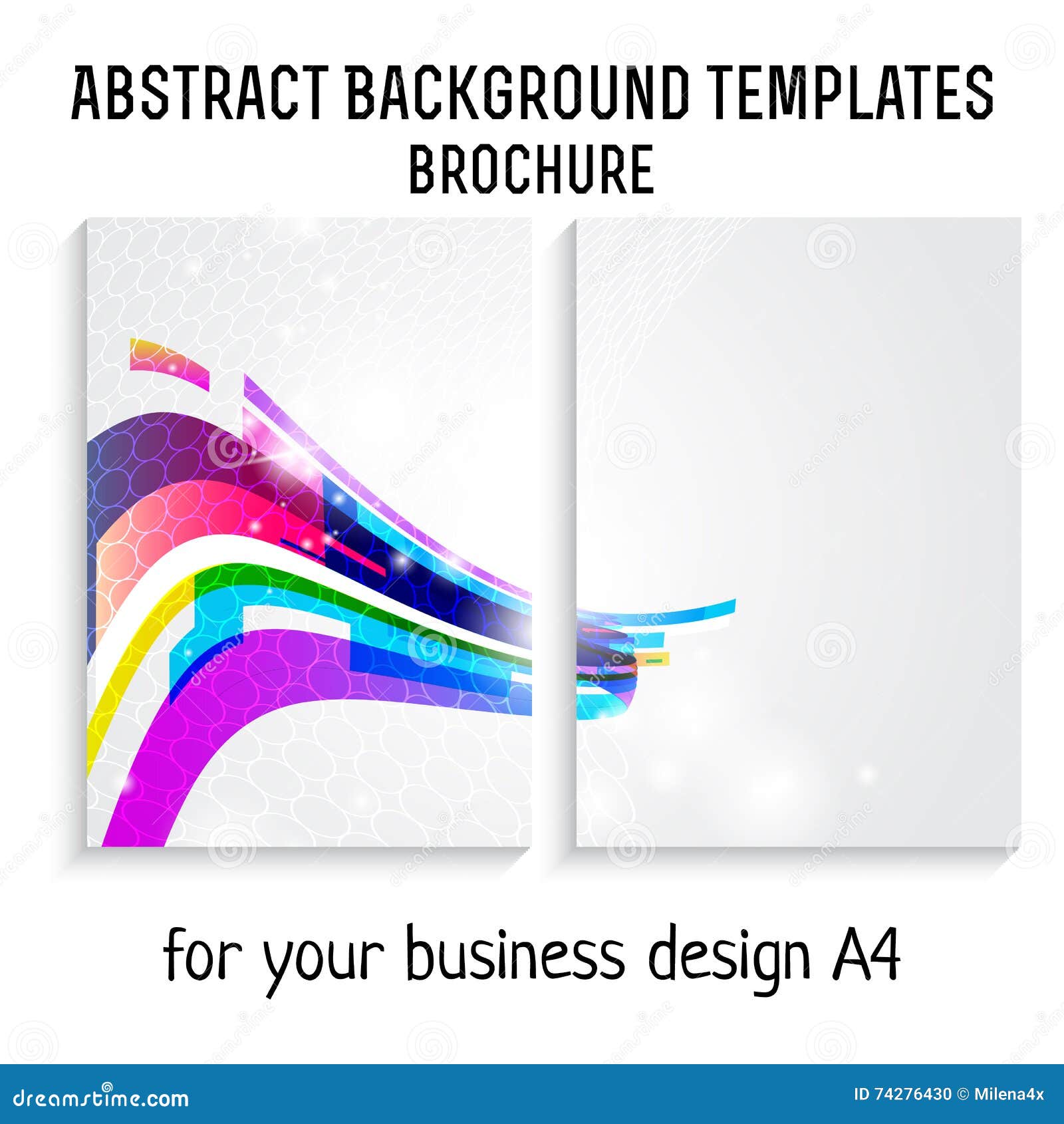 Vector Brochure Template Design with Wave. A4 Poster Stock Vector ...