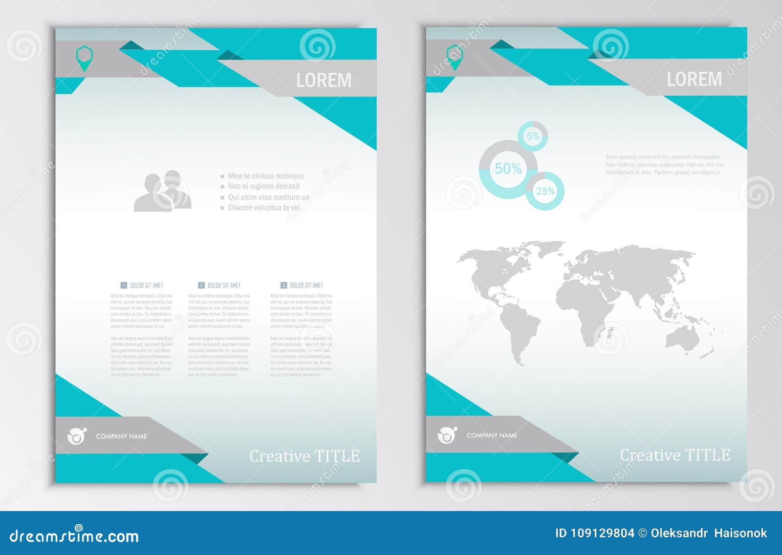 Vector Brochure Template A4 Format Layout Headers Stock Vector ...