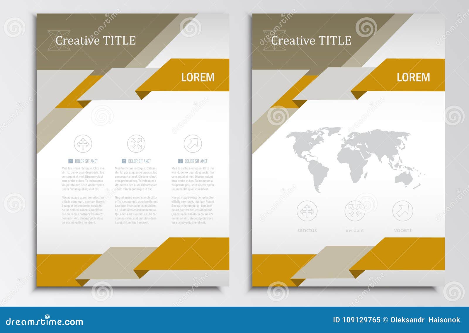 Vector Brochure Template A4 Format Layout Headers Stock Vector ...