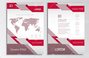 Vector Brochure Template A4 Format Layout Headers Stock Vector ...