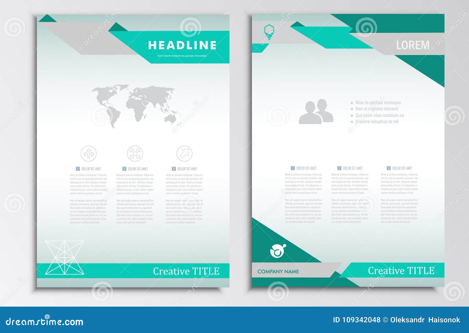 Vector Brochure Template A4 Format Layout Headers Stock Vector ...