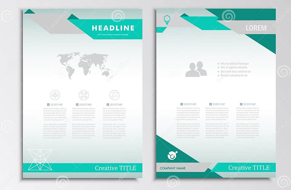 Vector Brochure Template A4 Format Layout Headers Stock Vector ...