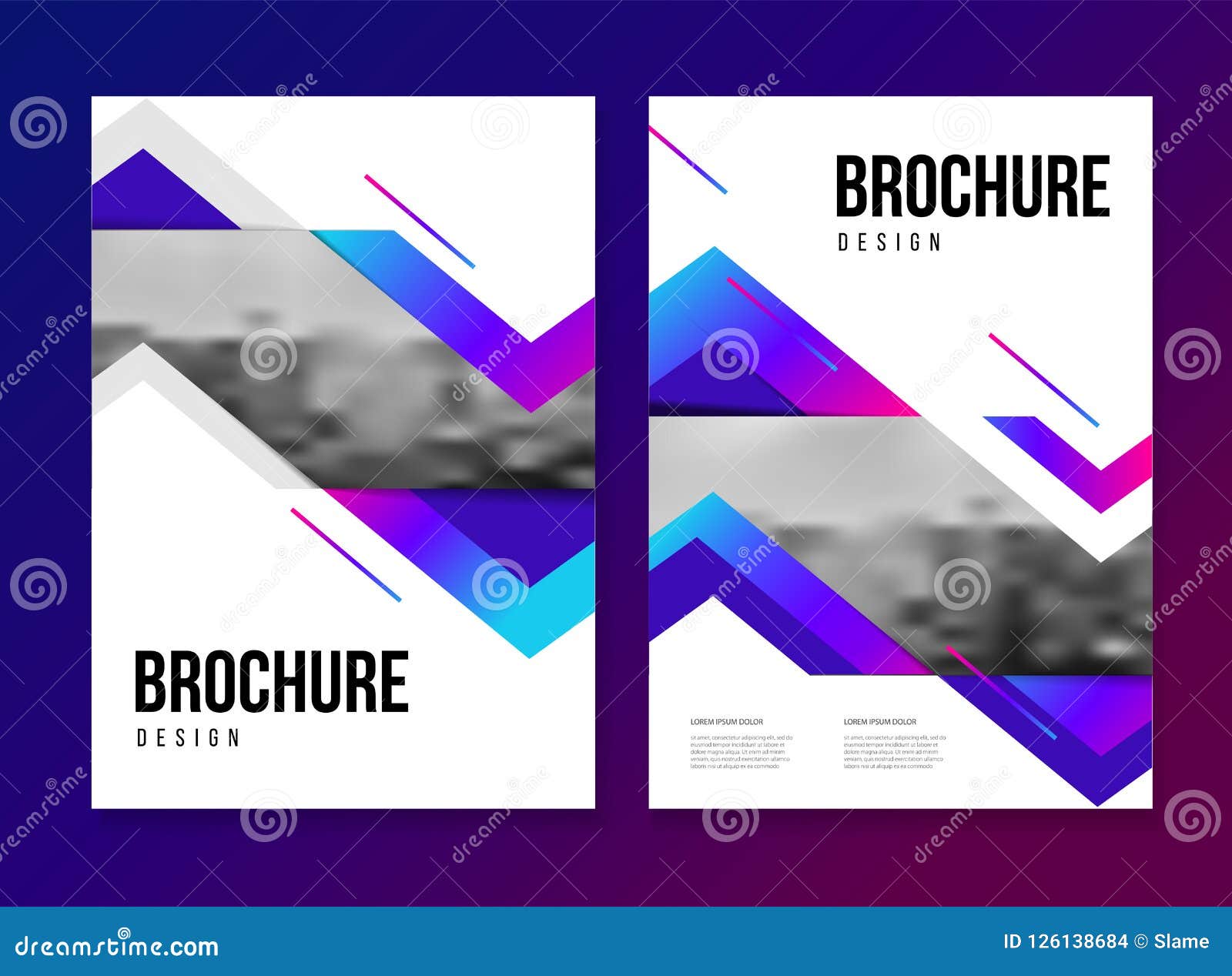 Vector brochure template stock vector. Illustration of internet - 126138684