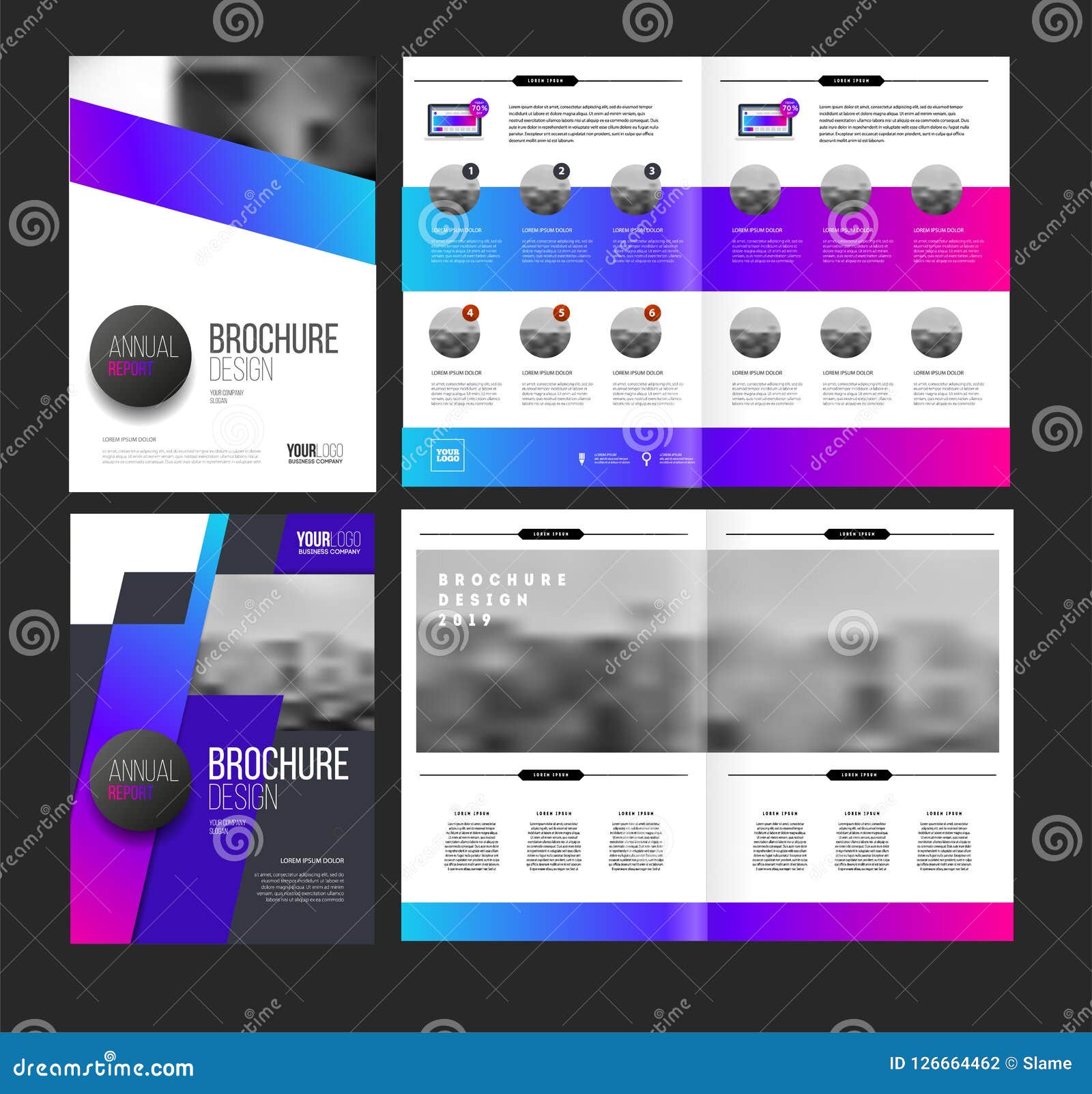 Vector brochure template stock vector. Illustration of graphic - 126664462