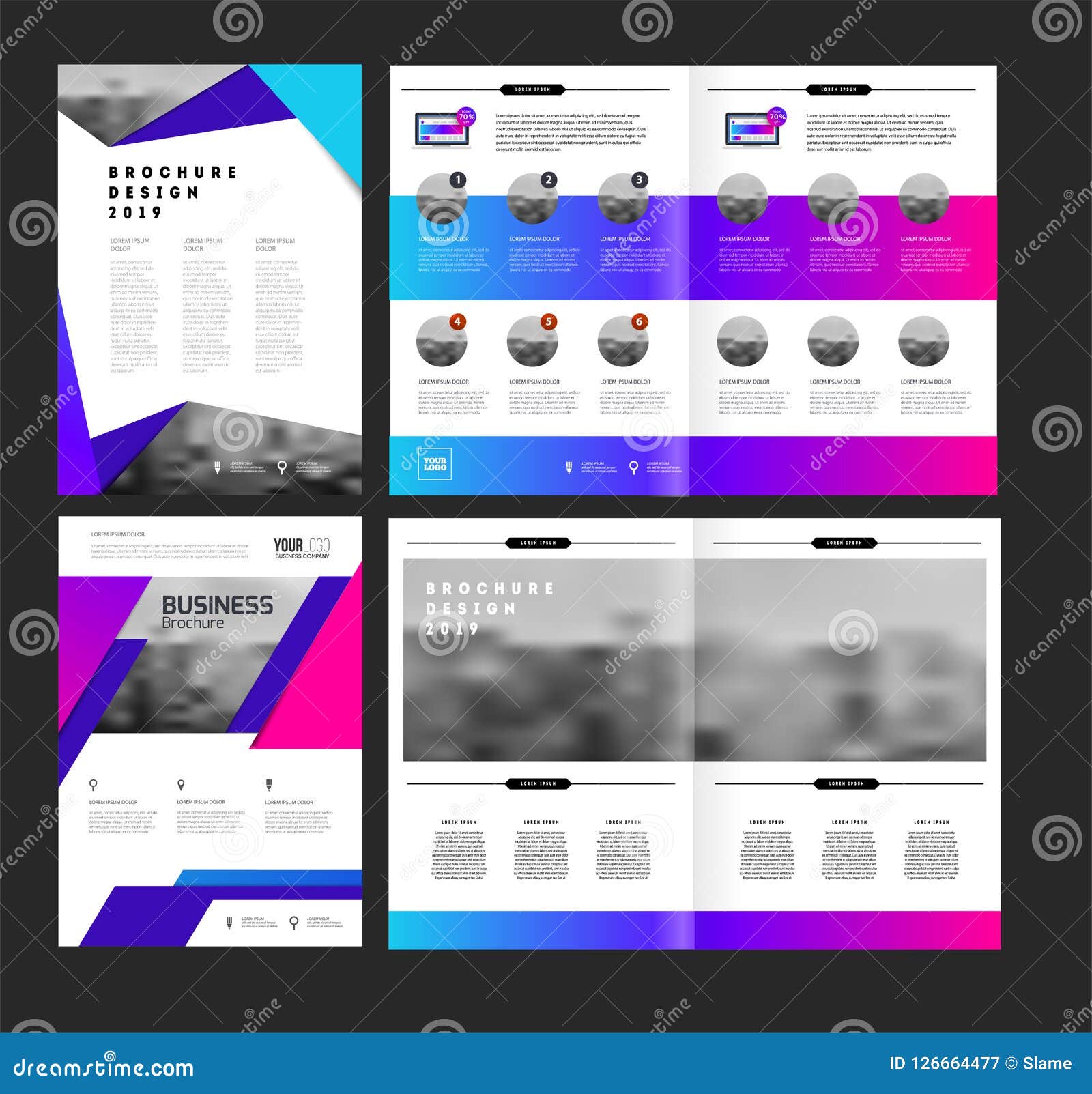 Vector brochure template stock vector. Illustration of flyer - 126664477