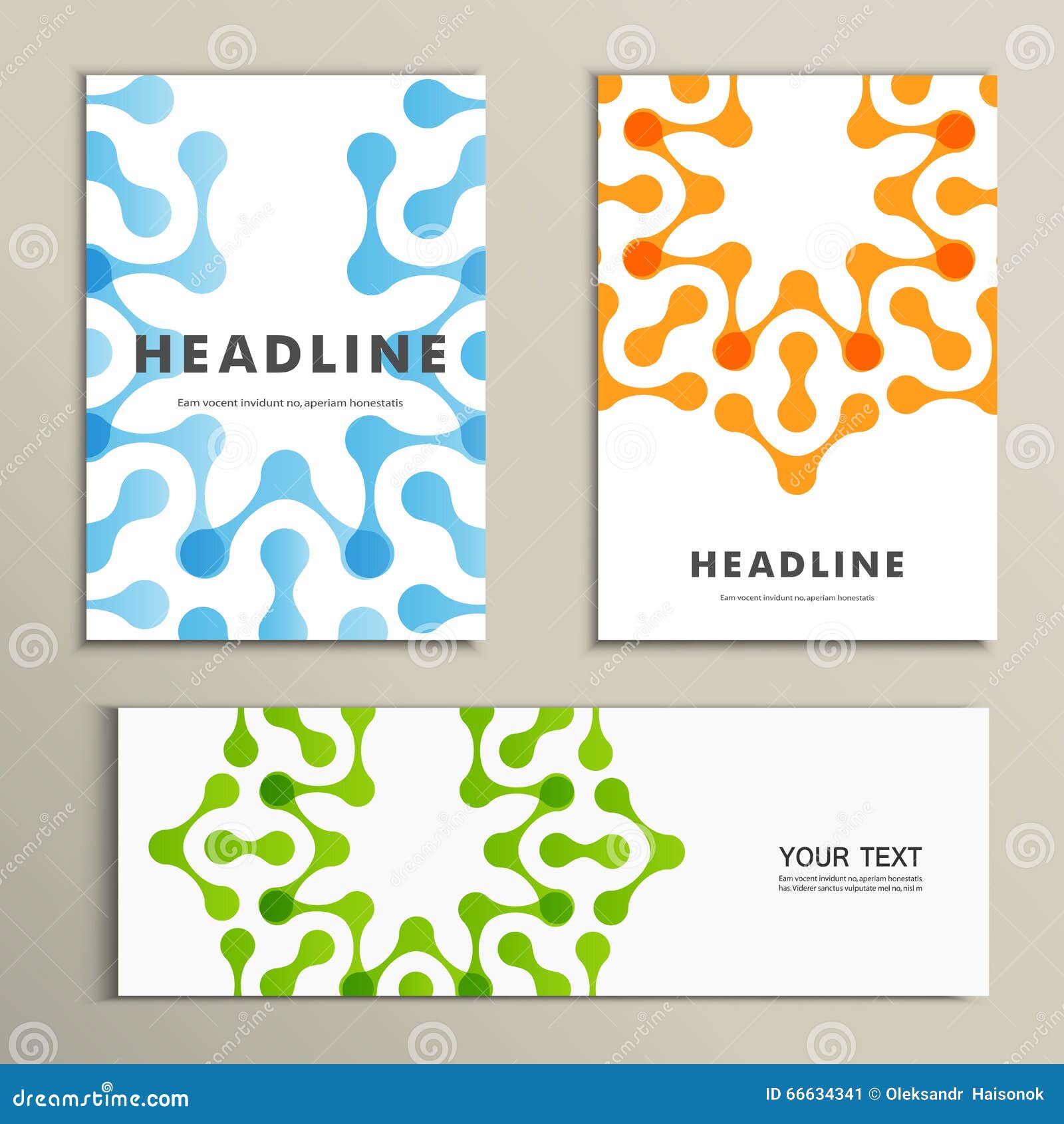 Vector Brochures with Abstract Figures. Design Pattern Stock Vector ...
