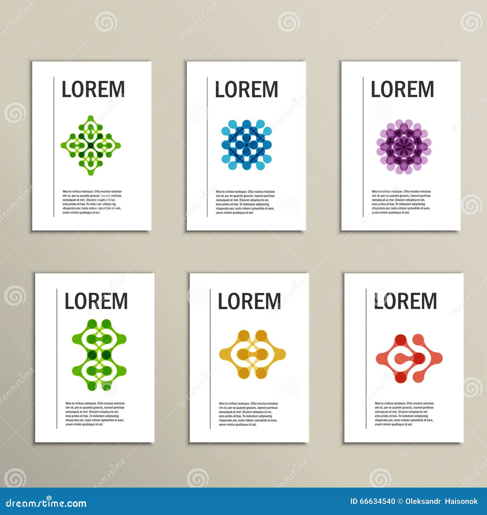 Vector Brochures with Abstract Figures. Design Pattern Stock Vector ...
