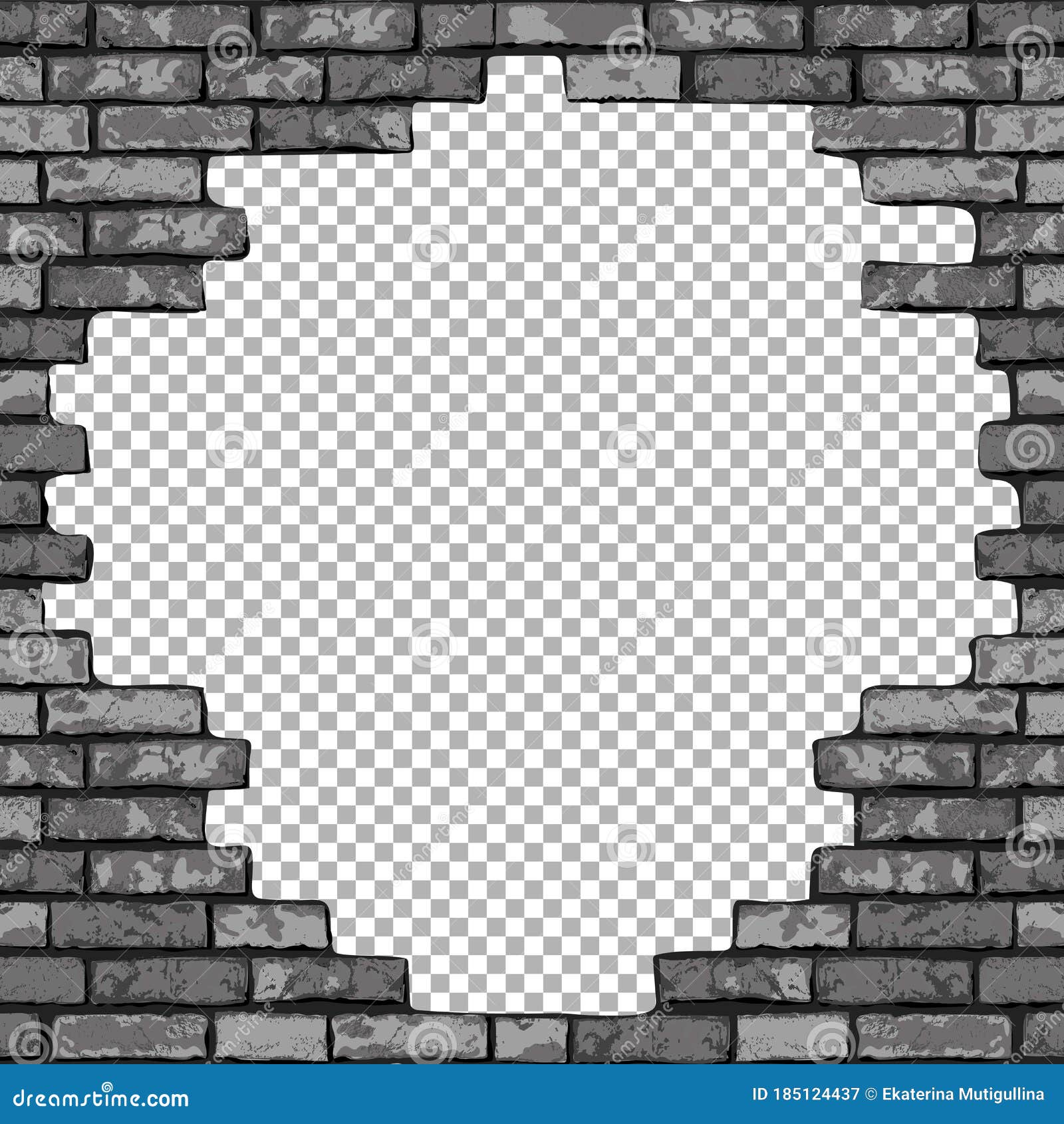 Broken Brick Wall Vector