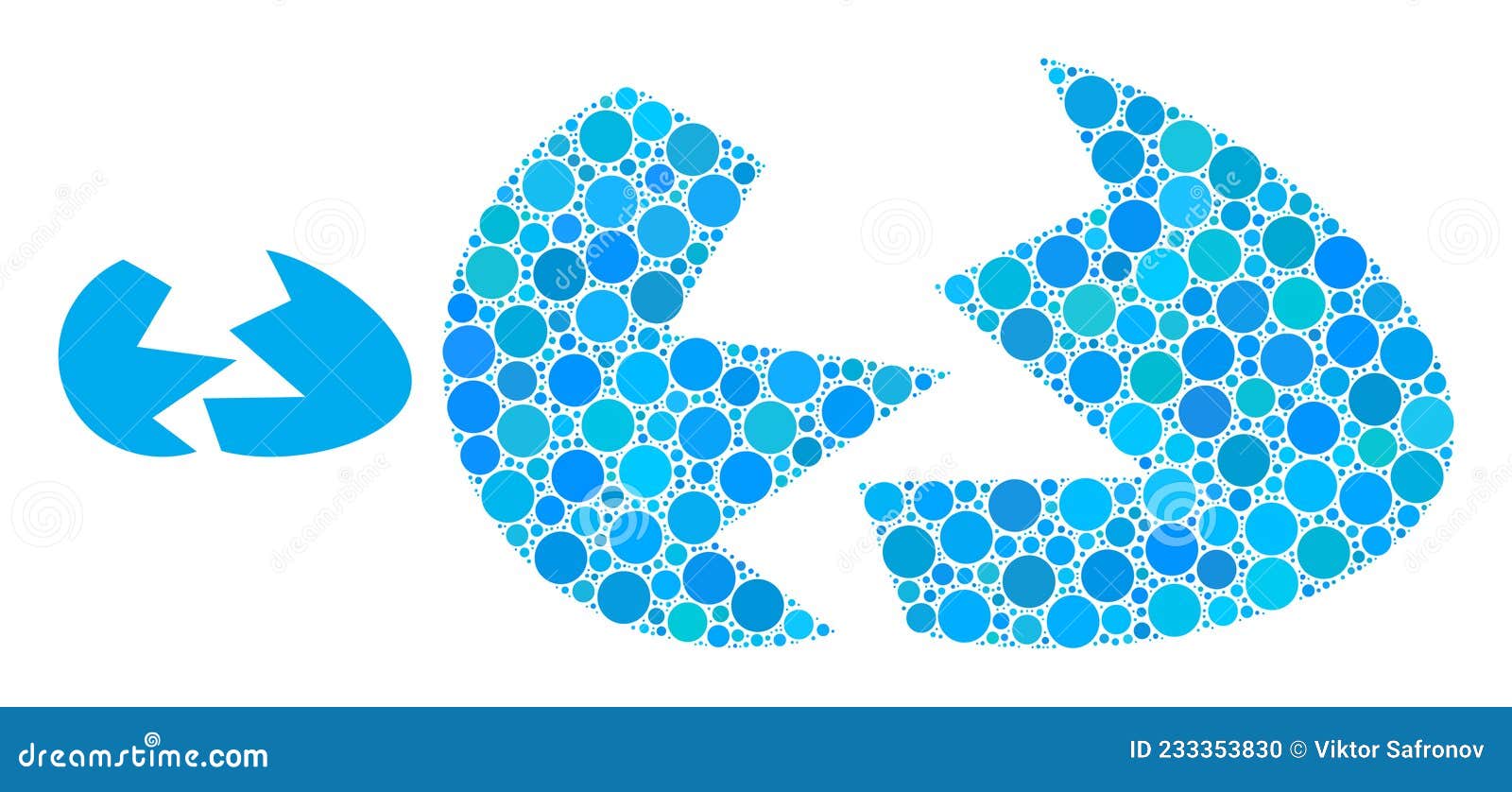 Vector Broken Egg Shell Mosaic of Dots Stock Vector - Illustration of ...