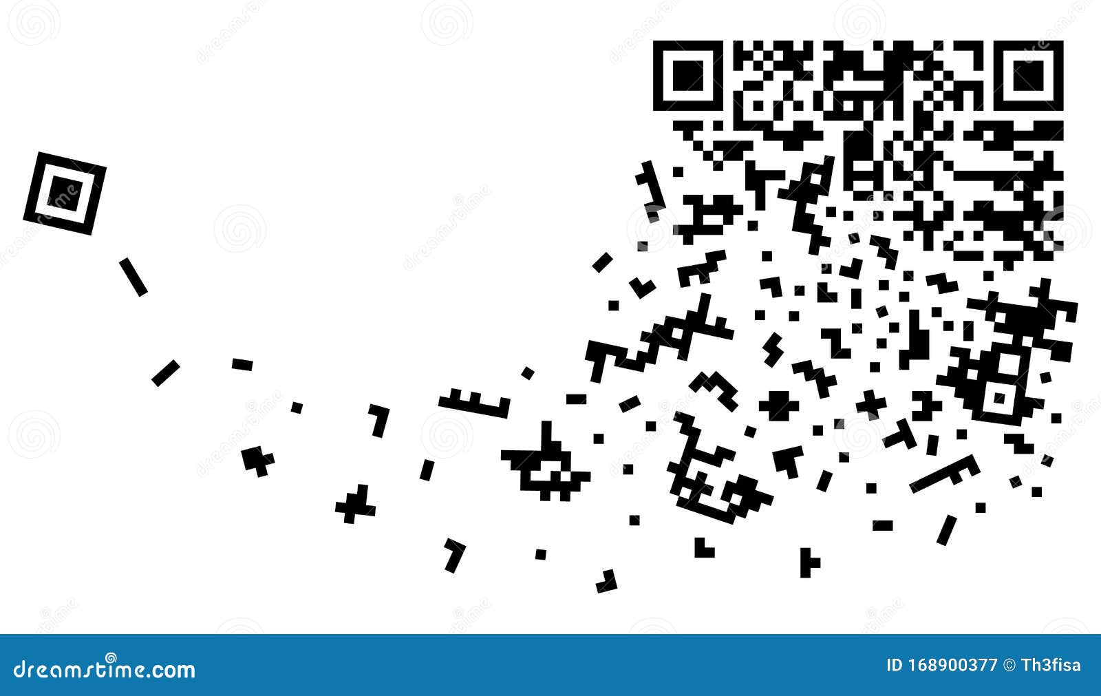 Vector broken qr code stock vector. Illustration of break - 168900377 Vector broken qr code stock vector. Illustration of break - 168900377