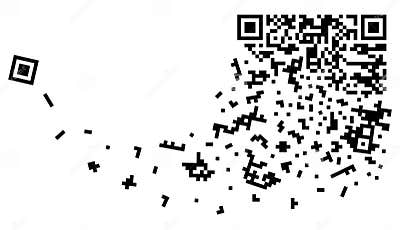 Vector broken qr code stock vector. Illustration of break - 168900377
