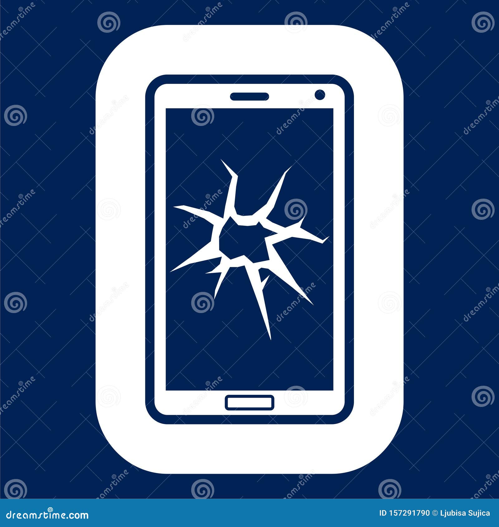 Vector Broken Smart Phone - Illustration Stock Vector - Illustration of ...