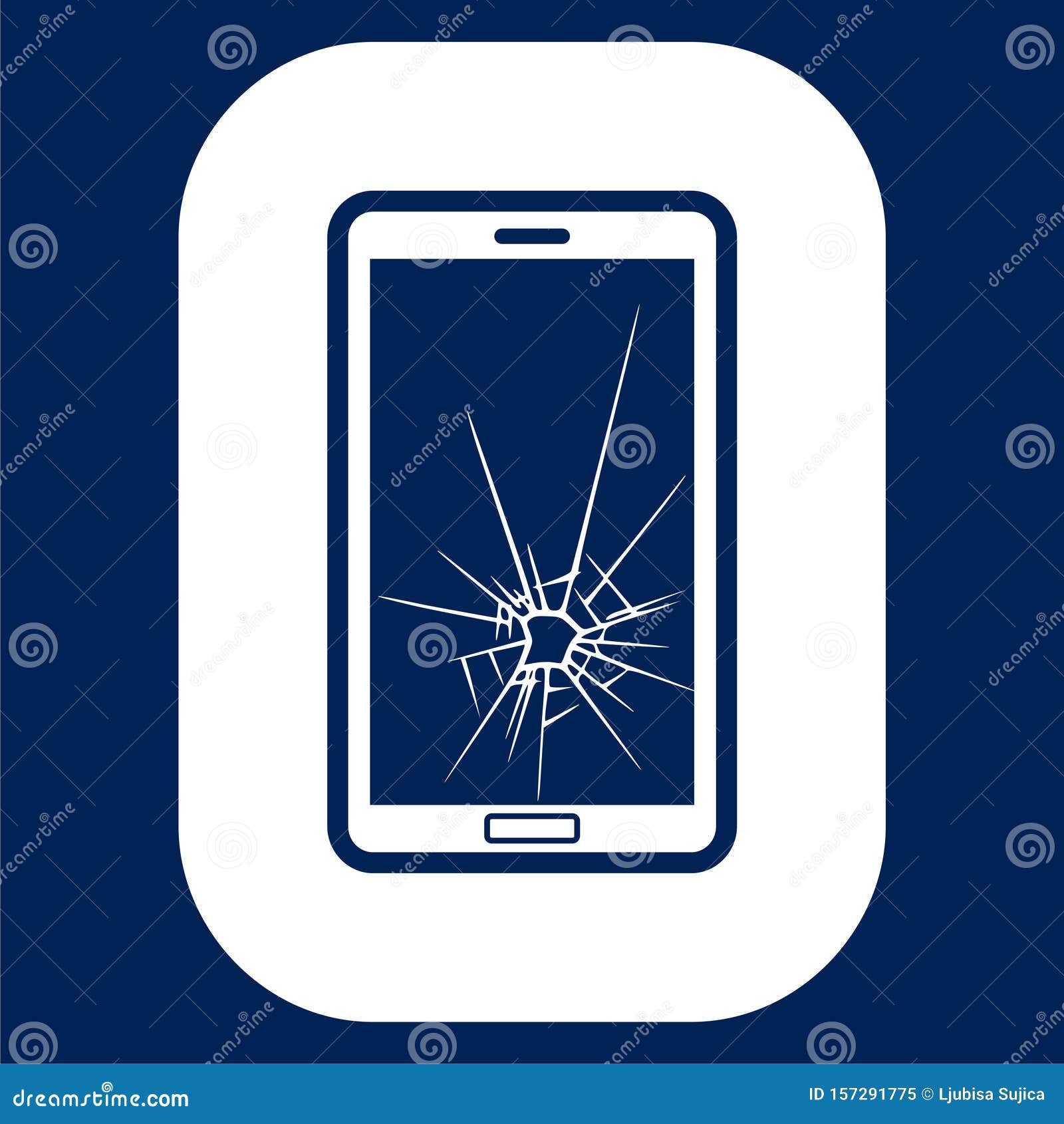 Vector Broken Smart Phone - Illustration Stock Vector - Illustration of ...