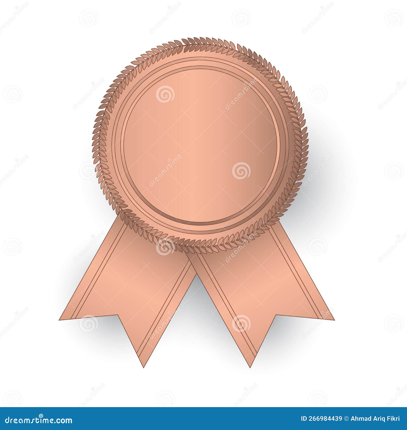 Vector Bronze Seal with Ribbons. Luxury Seal. Blank Bronze Seal Stock ...