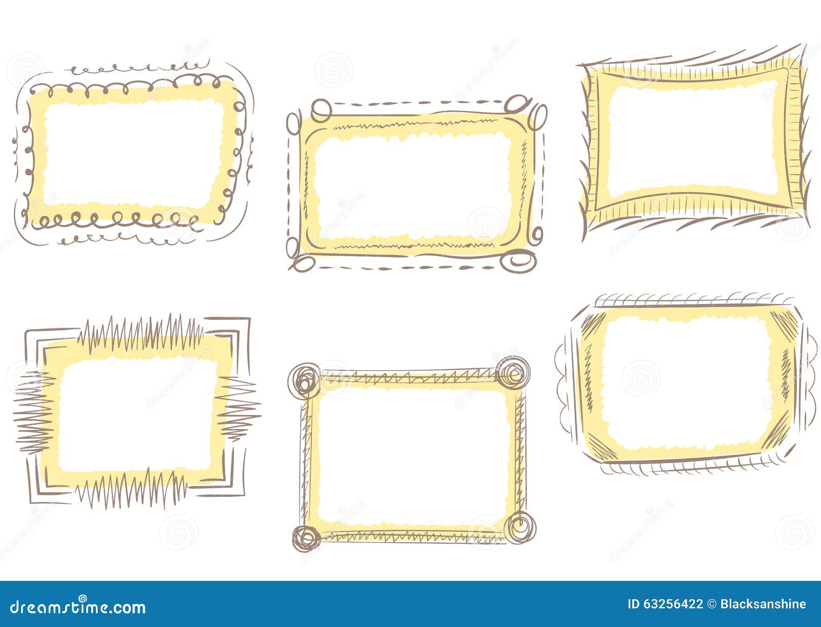 Vector brown photoframe stock vector. Illustration of decorative - 63256422