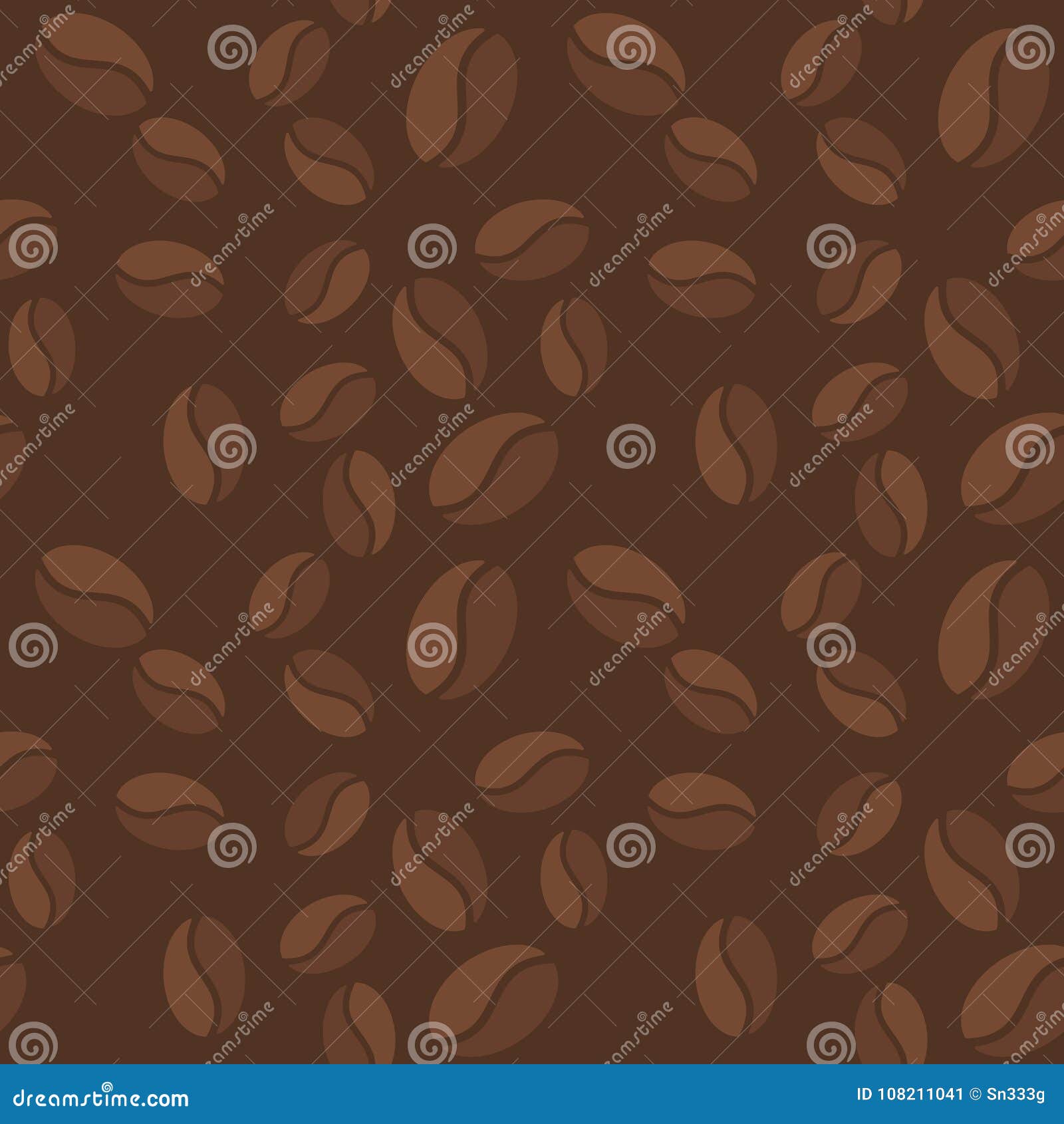 Vector Brown Seamless Pattern with Coffee Beans Icons Stock Vector ...