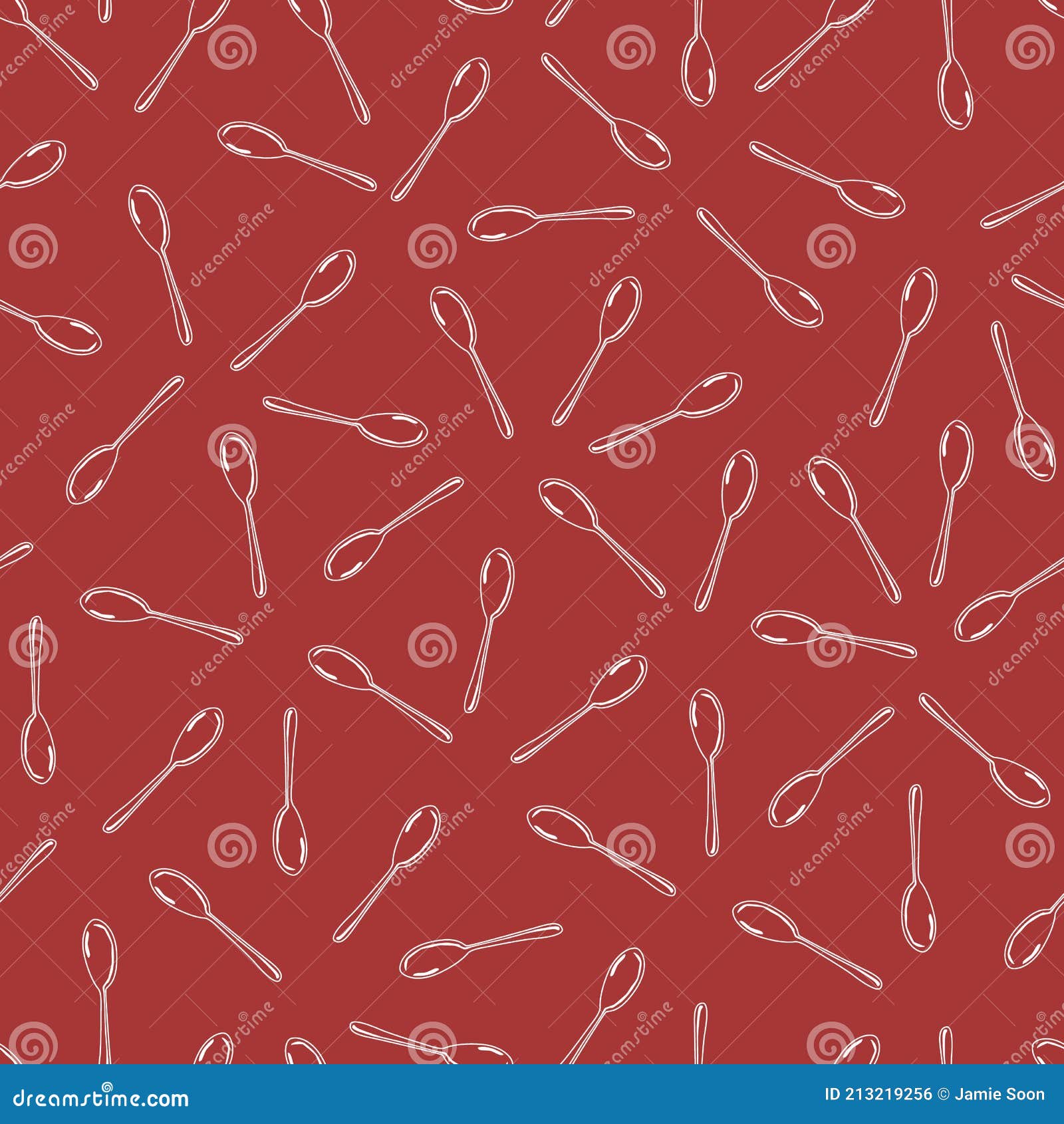 Vector Brown Spoons Simple Monochrome Repeat Pattern. Perfect for ...