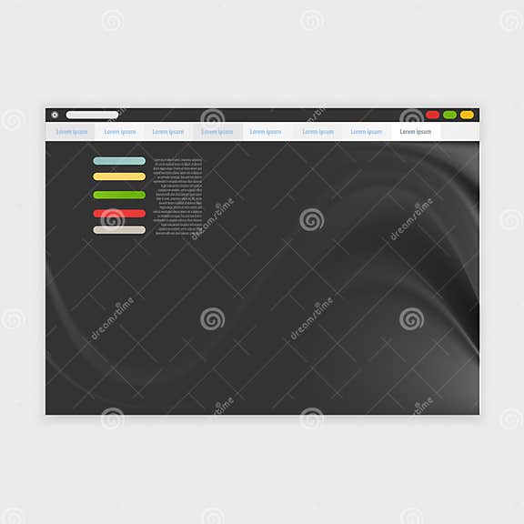 Vector Browser Design with Responsive Stock Vector - Illustration of ...