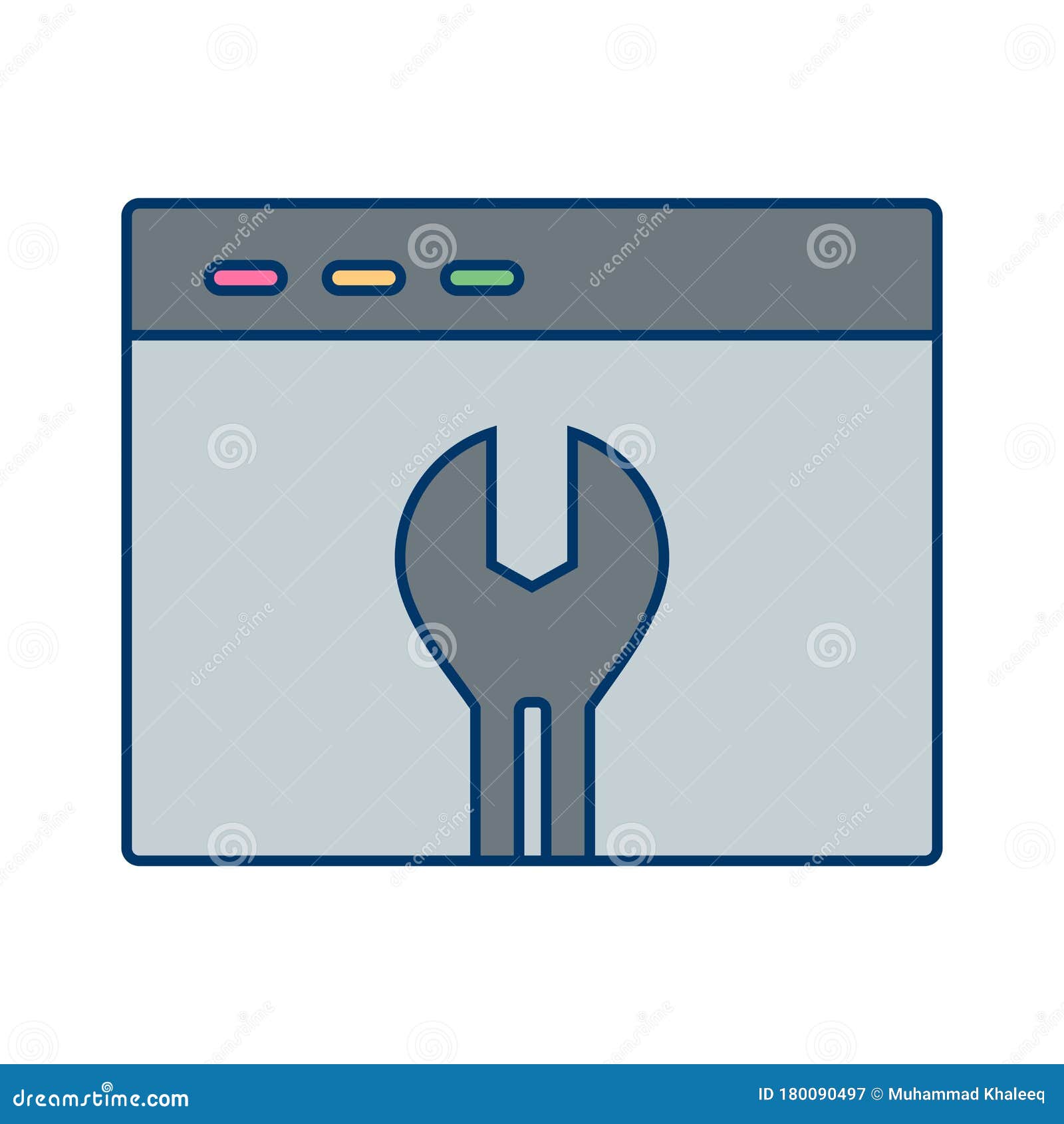 Vector Browser Settings Icon Stock Illustration - Illustration of ...