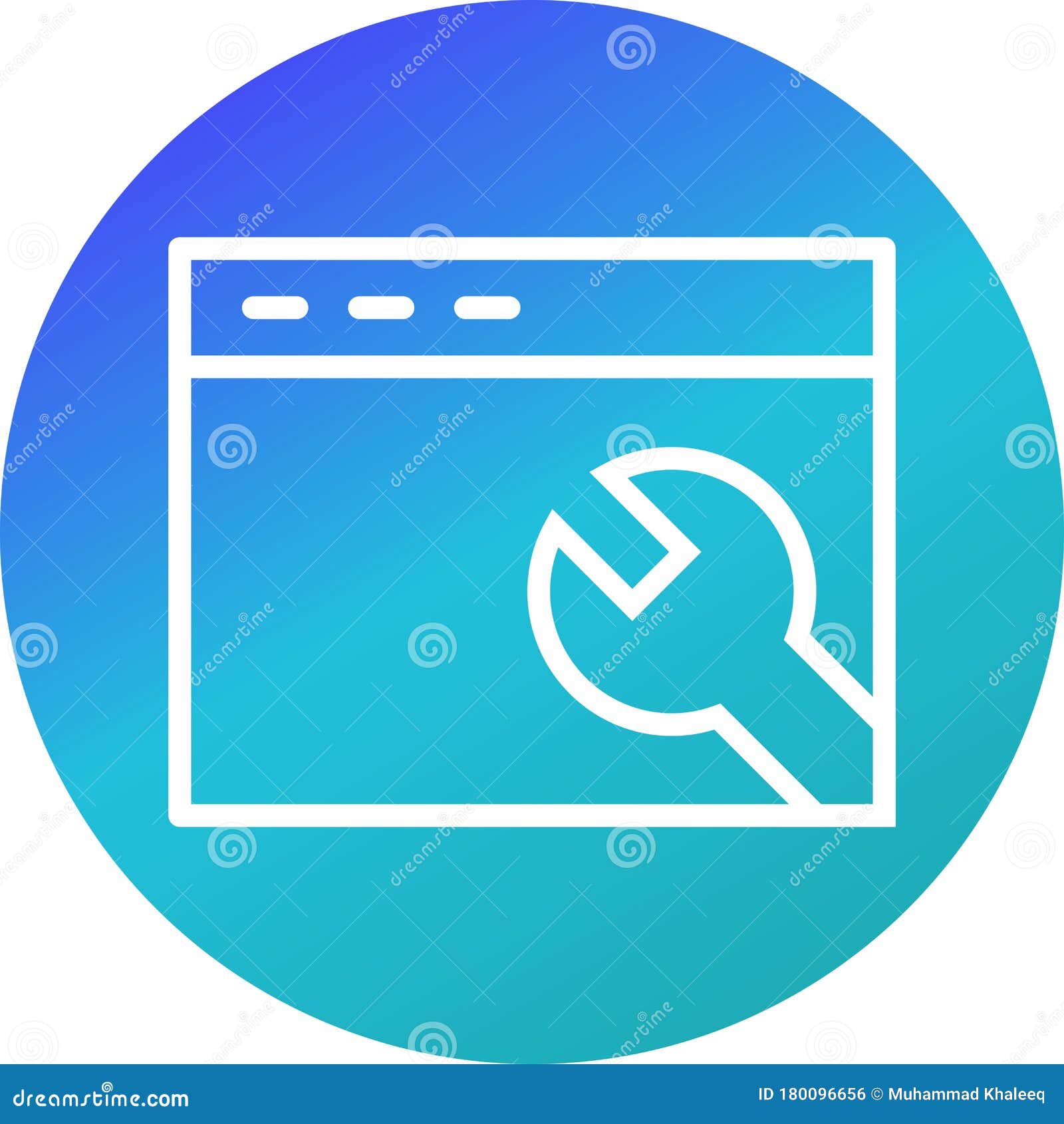 Vector Browser Settings Icon for Personal and Commercial Use. Stock ...