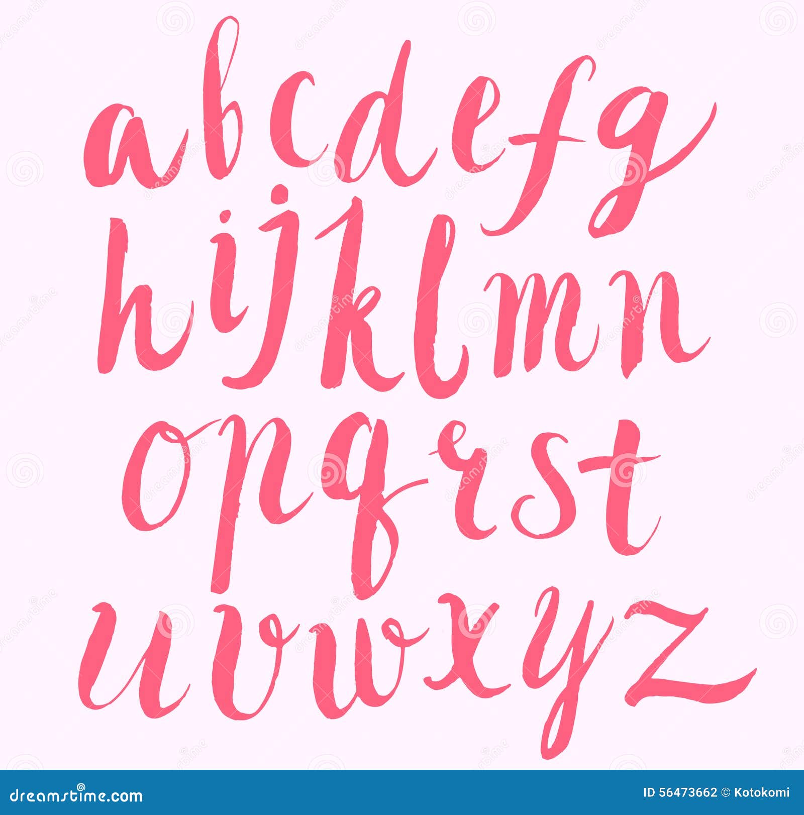 Brush Alphabet Font. Uppercase Handwritten Brushstroke Letters And ...