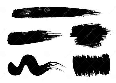 Vector brush set stock vector. Illustration of white, design - 6900948