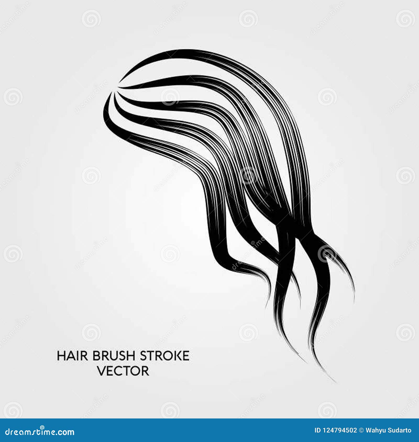 Line hair brush vector stock vector. Illustration of concept - 124794502