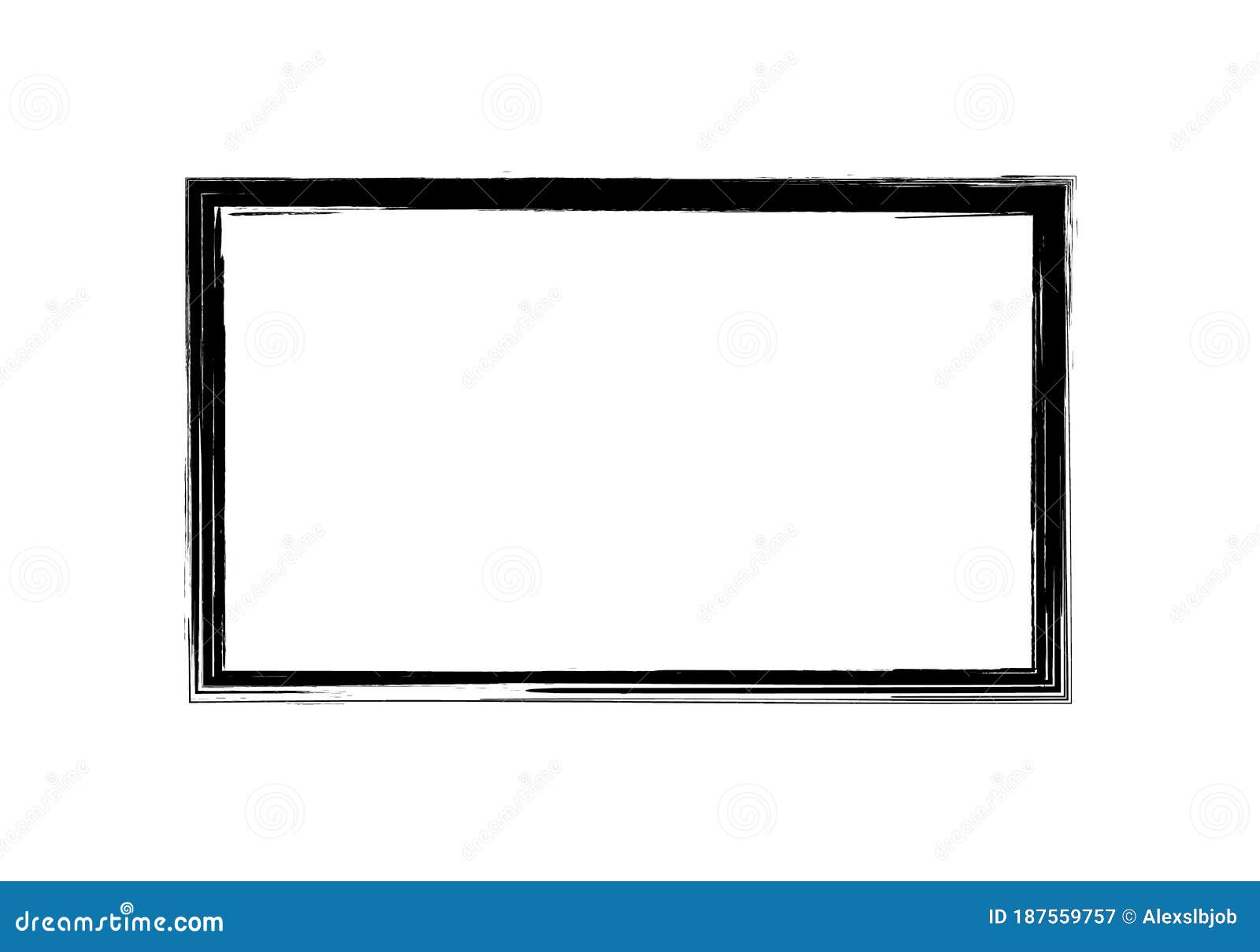 Vector Brush Strokes Square of Paint on White Background. Ink Hand ...