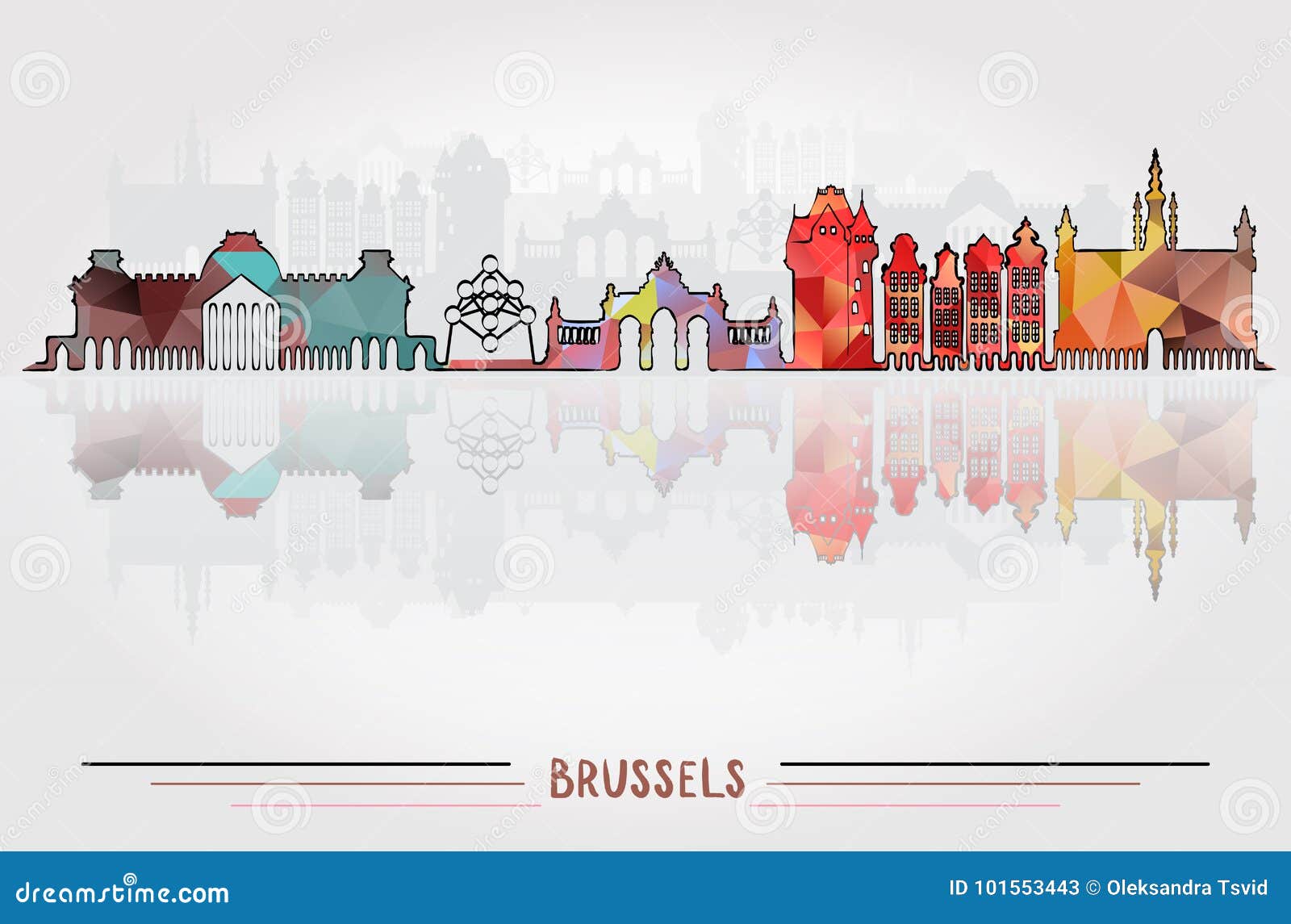 Brussels City Plan, Detailed Vector Map | CartoonDealer.com #98496702