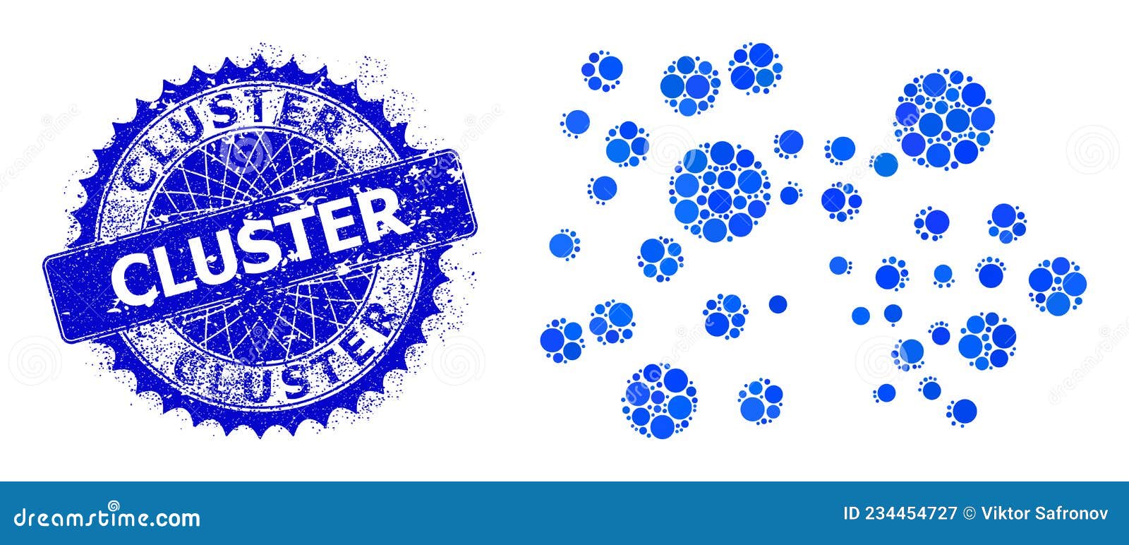 Vector Bubble Cluster Collage of Small Circles with Rubber Cluster ...