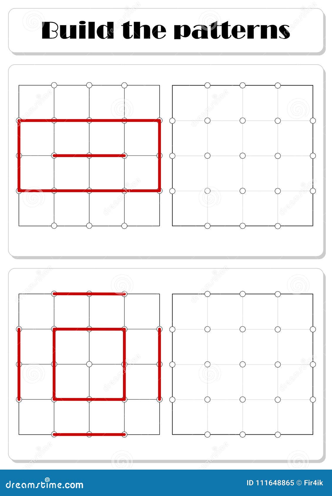 Build The Correct Patterns Cartoon Vector | CartoonDealer.com #136448191