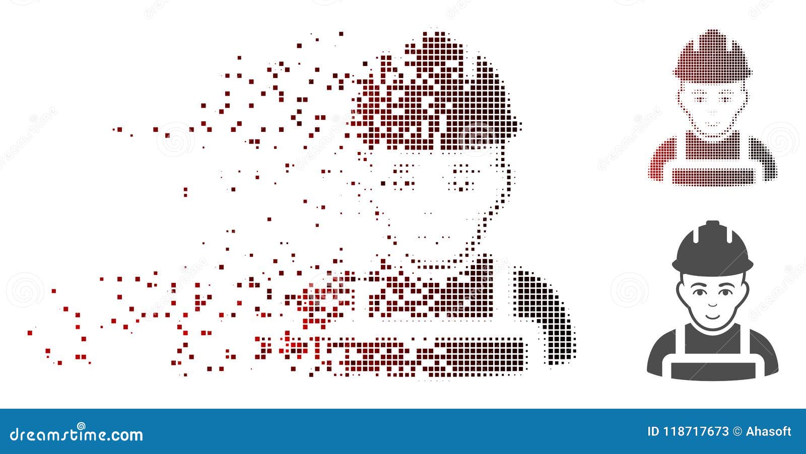 Dispersed Pixel Halftone Builder Icon Stock Vector - Illustration of ...