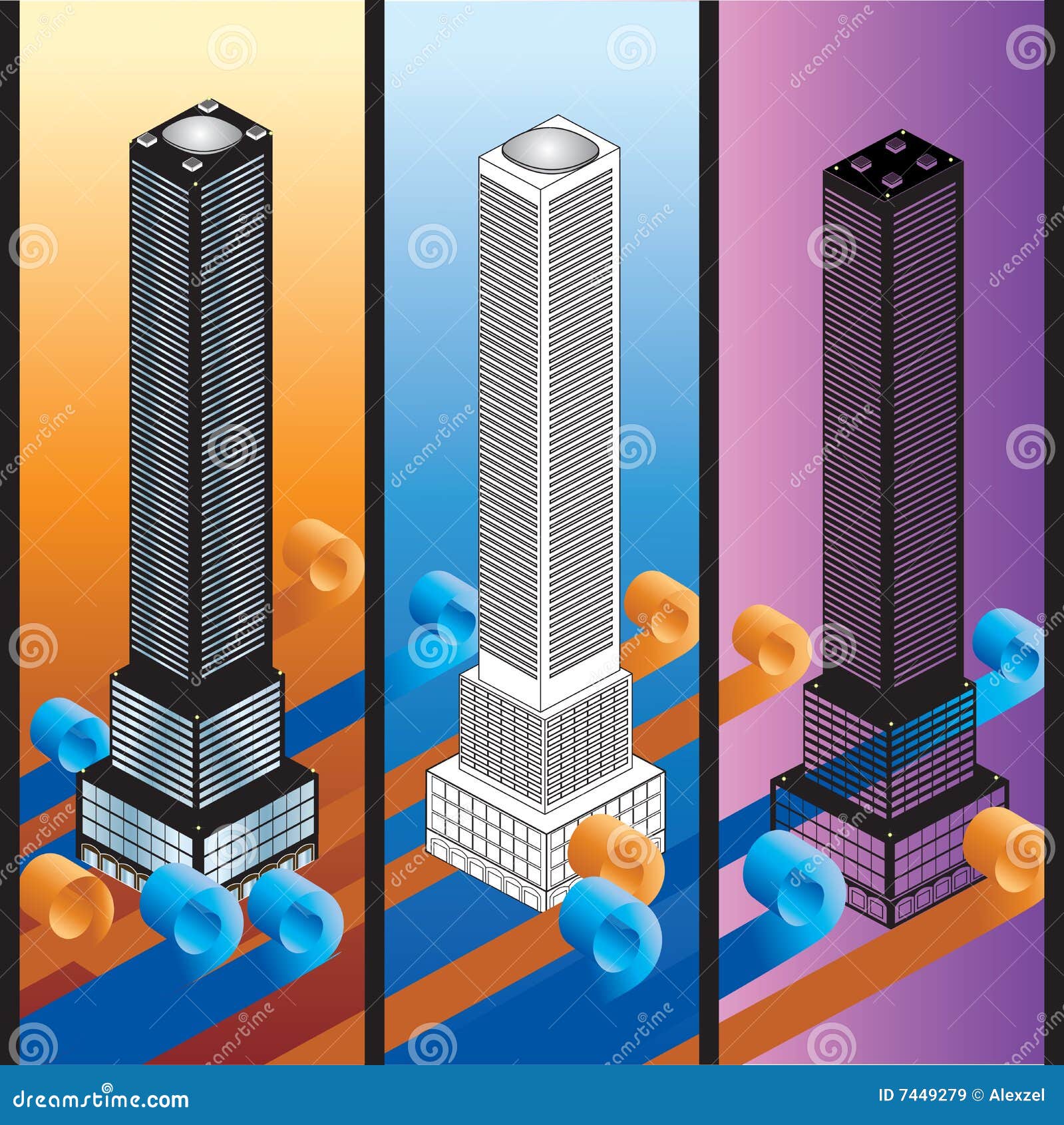 Vector building stock vector. Illustration of concrete - 7449279