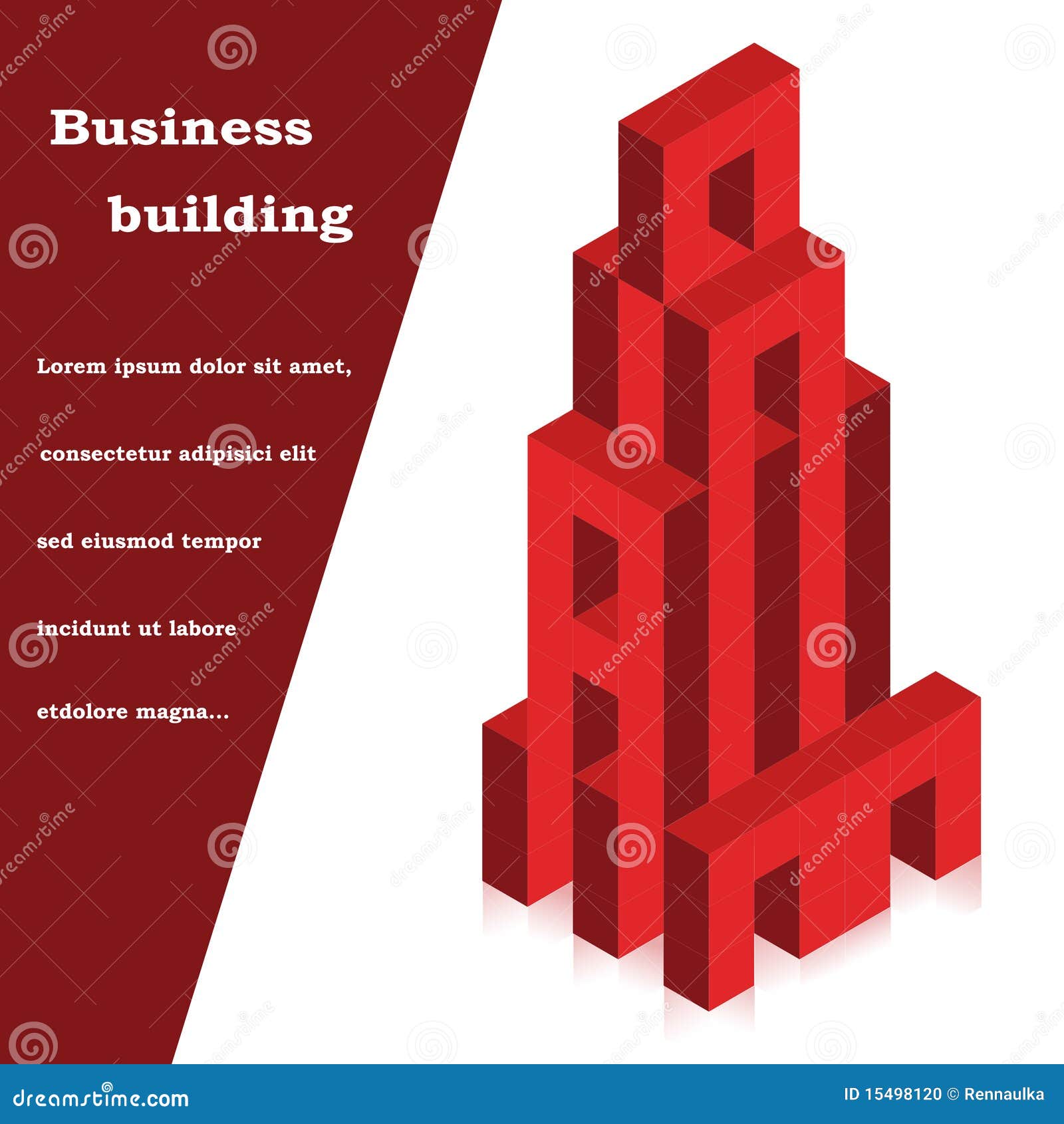 Vector Building Created Cubes Stock Vector - Illustration of element ...