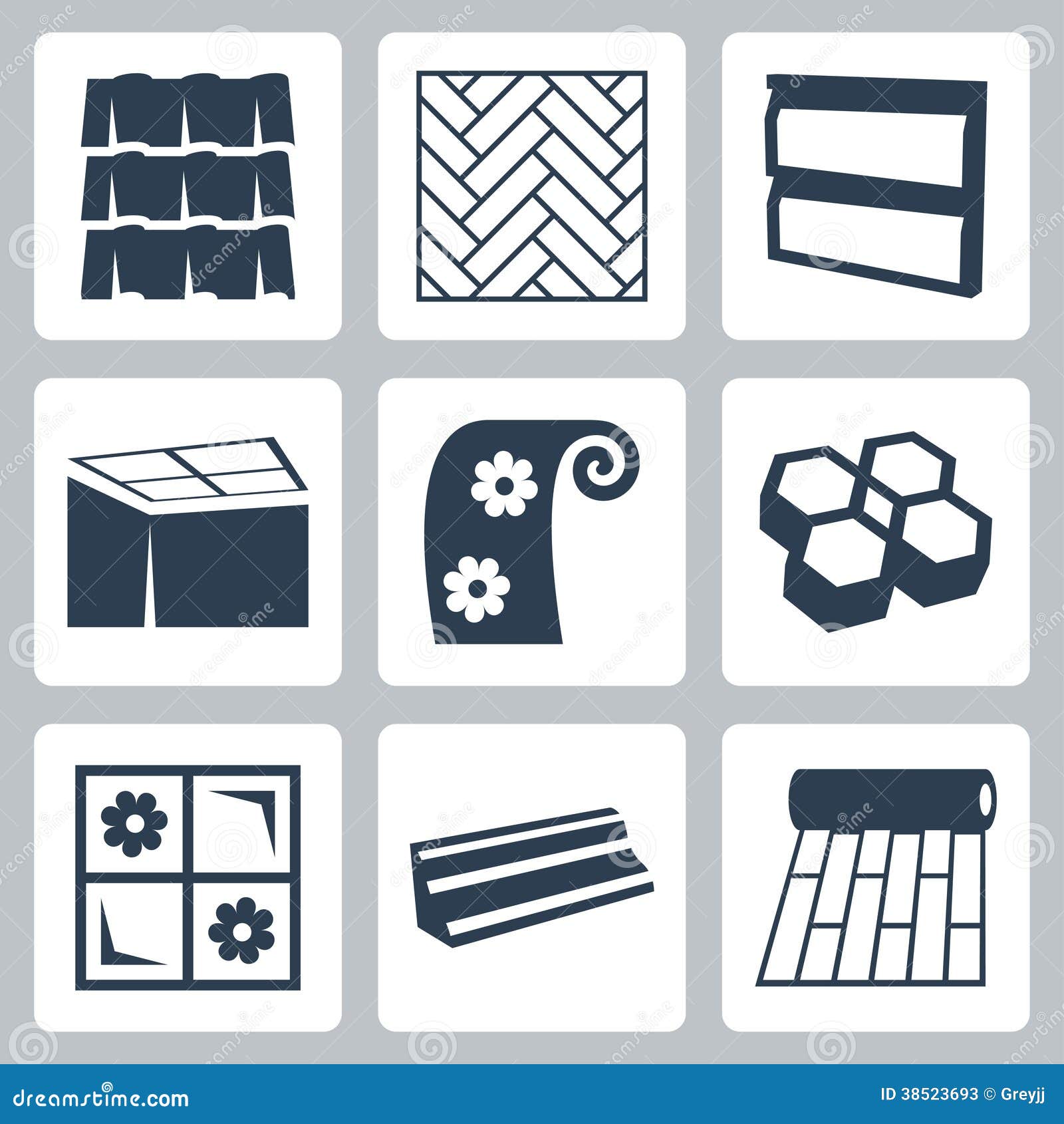 Vector Building Materials Icons Set Stock Photos - Image: 38523693