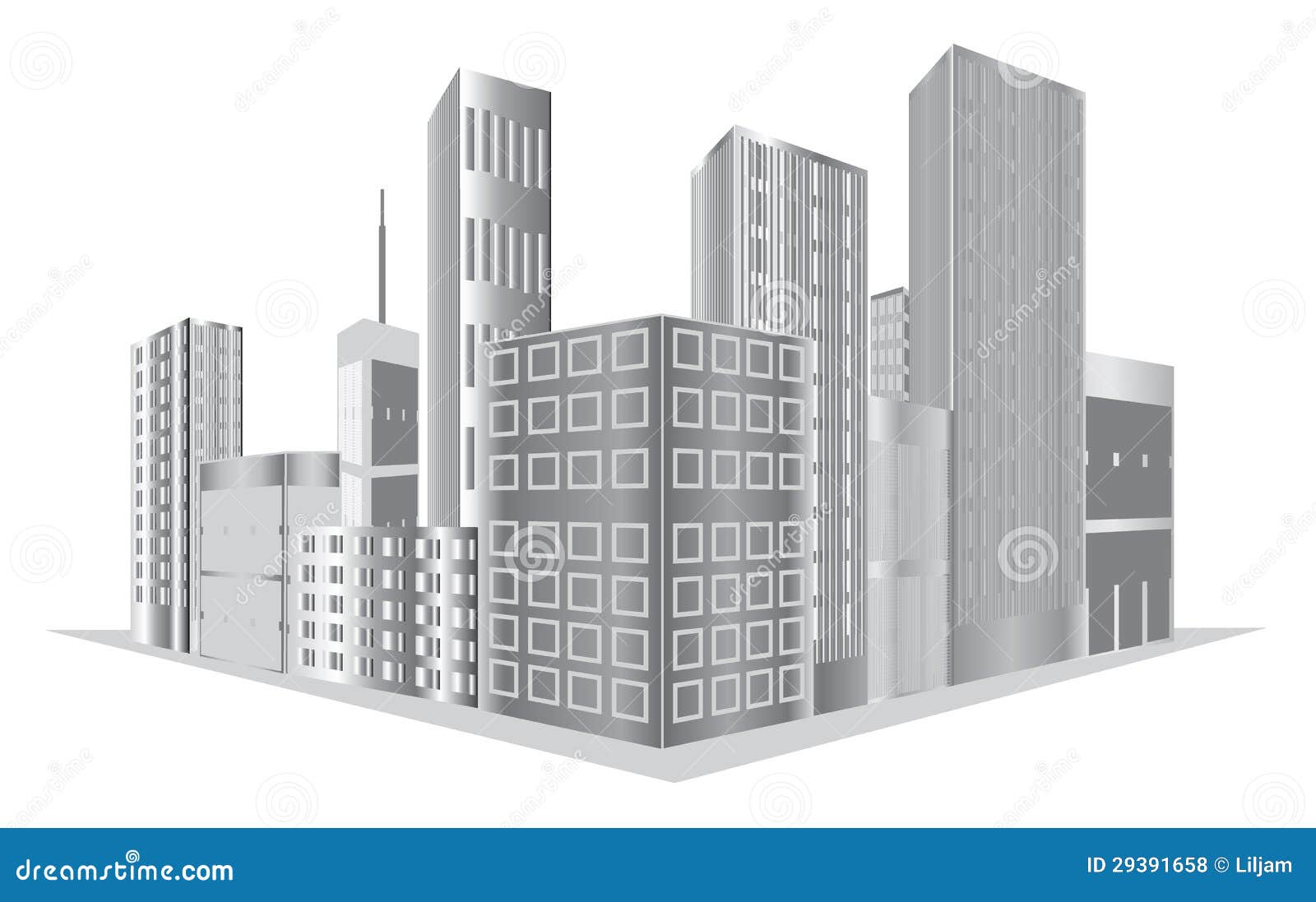 Vector buildings stock vector. Illustration of architecture - 29391658