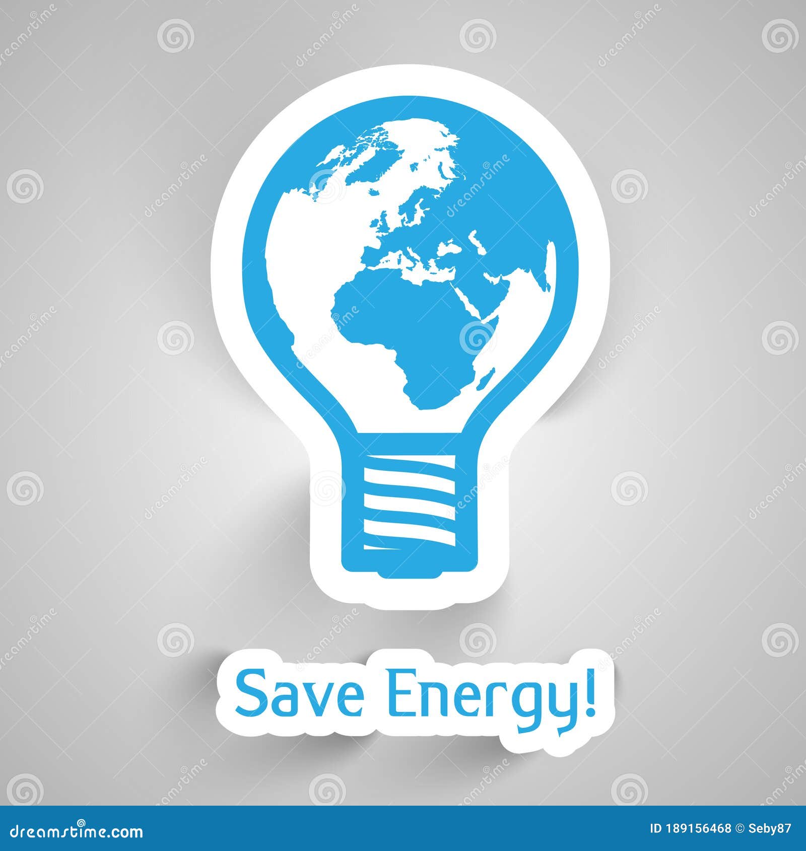 Vector Bulb Earth Paper Illustration for Save Energy Stock Vector ...