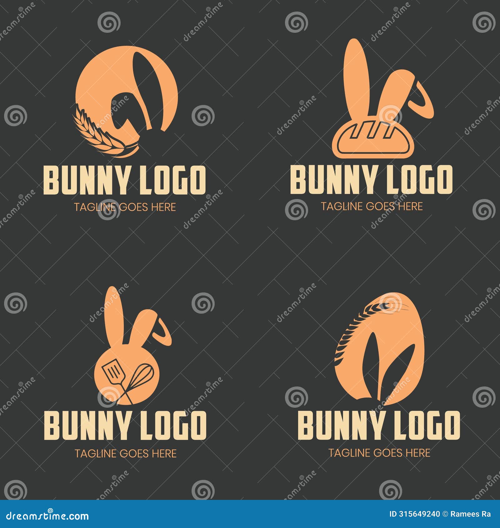 Vector Bunny Logo for Your Business Stock Vector - Illustration of ...