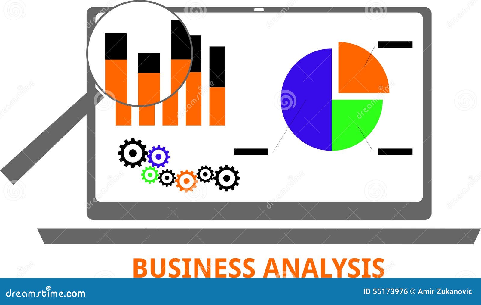 Vector - business analysis stock vector. Illustration of process - 55173976