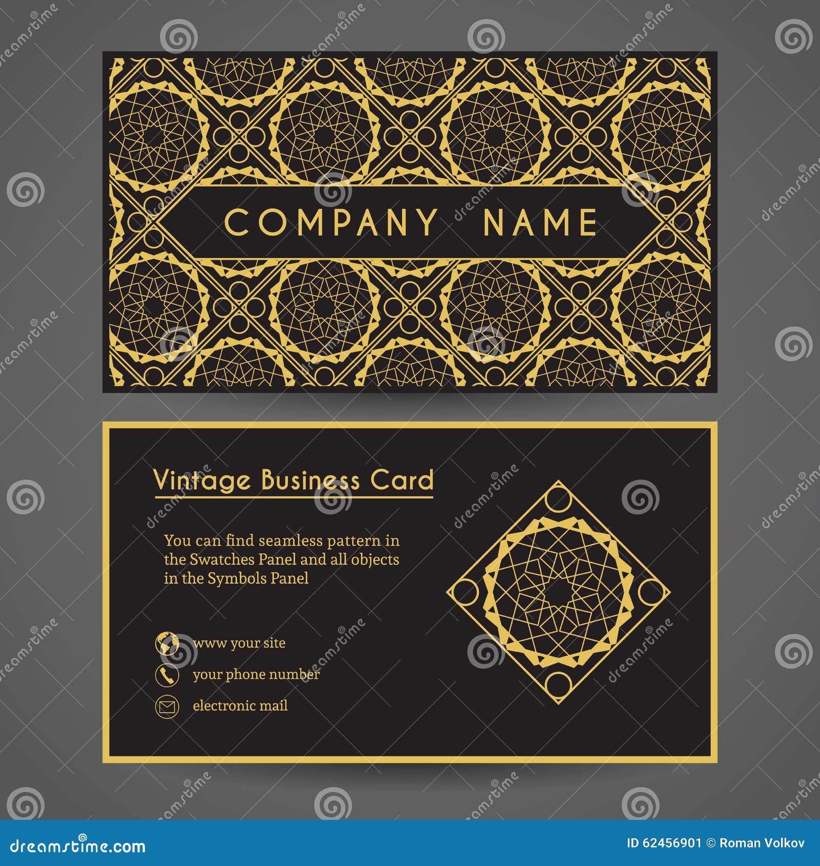 Vector Business Card Template Stock Vector - Illustration of logo ...