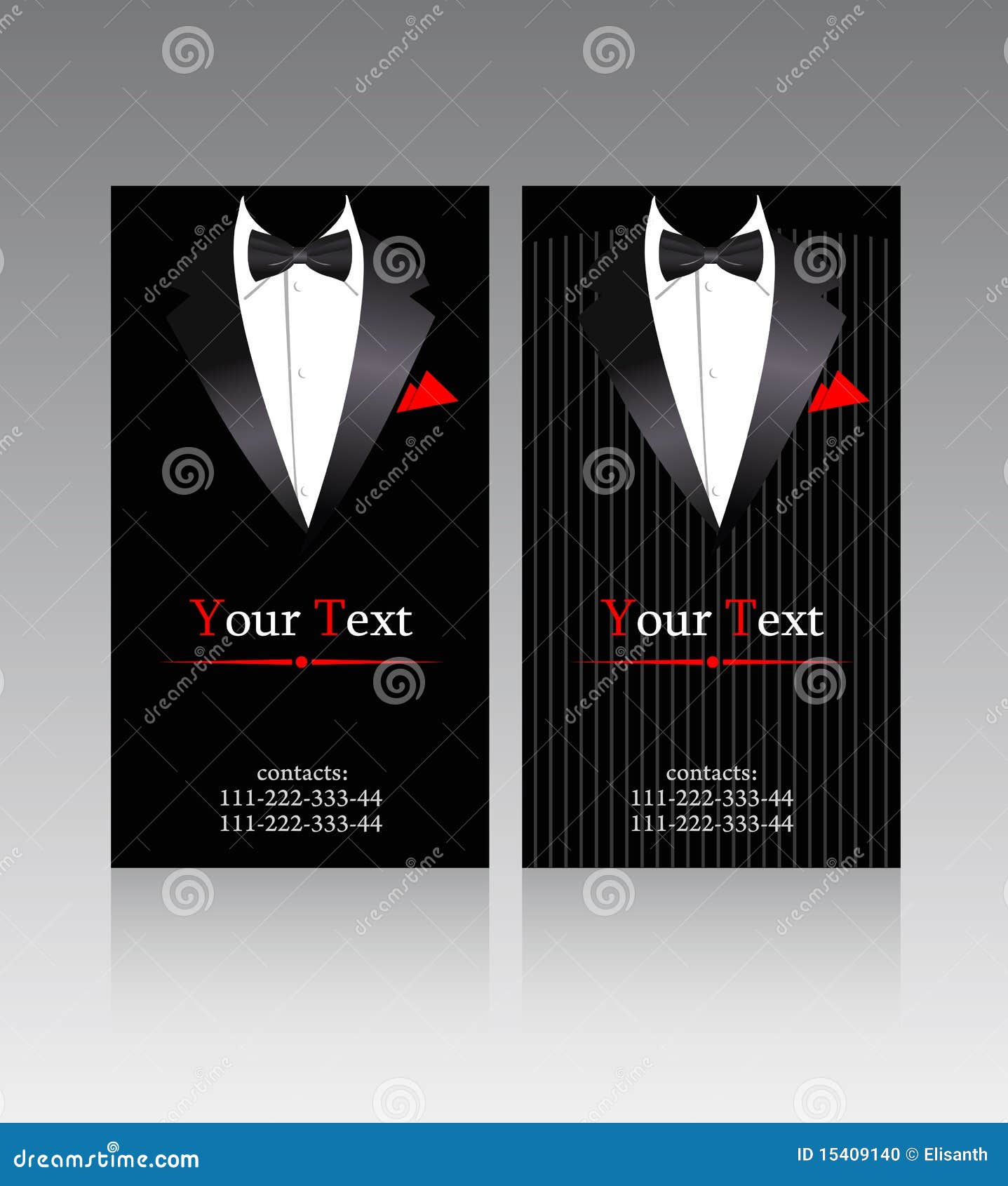 Vector Business Cards with Elegant Suits Stock Vector - Illustration of ...