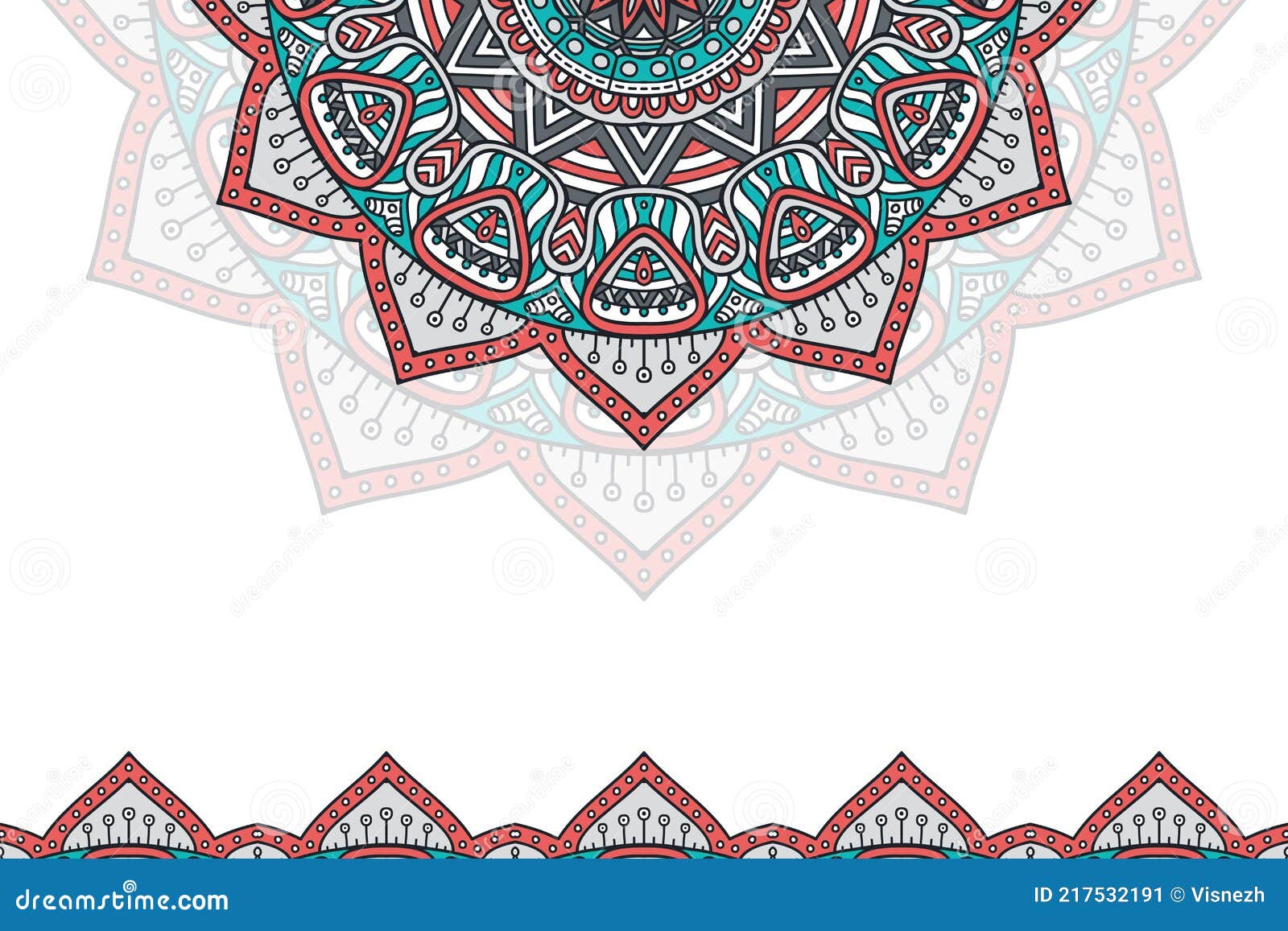 Colorful Background with Mandala Template Stock Illustration ...