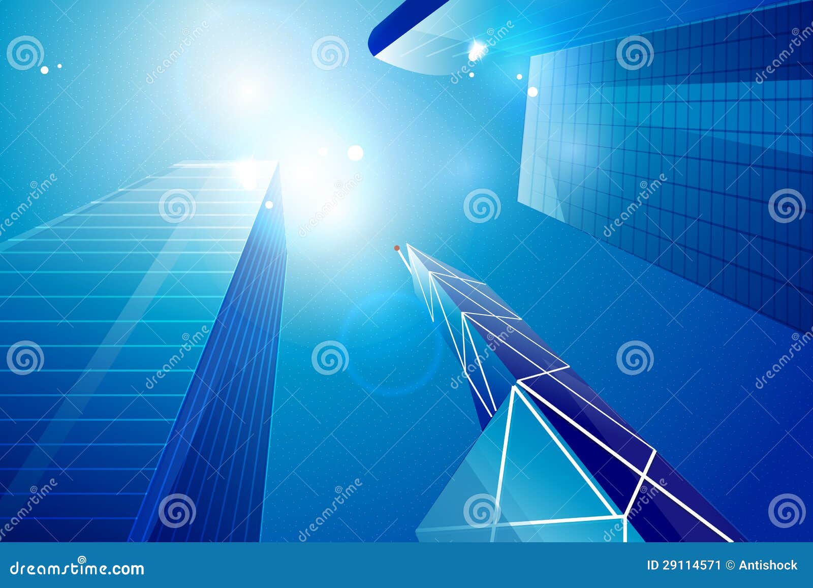 Vector Business Center | Skyscrapers Background Stock Vector ...